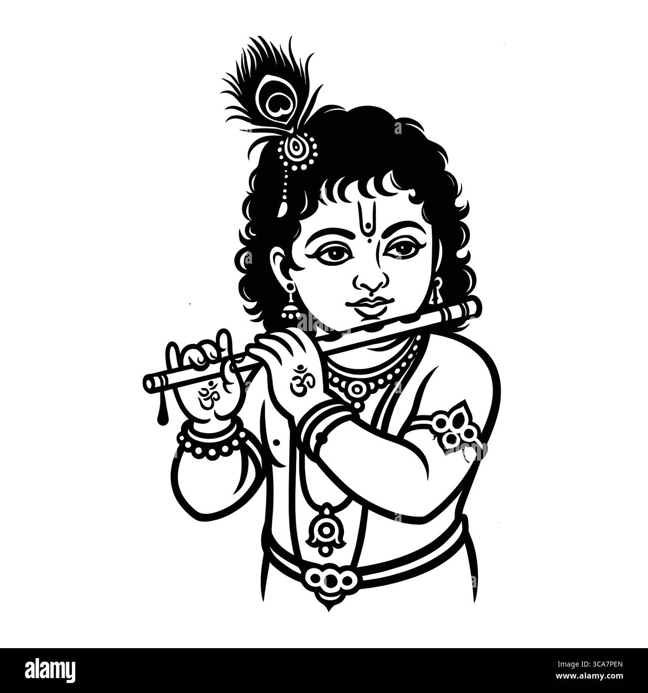 Hindu god krishna holy peacock Stock Vector Images - Alamy