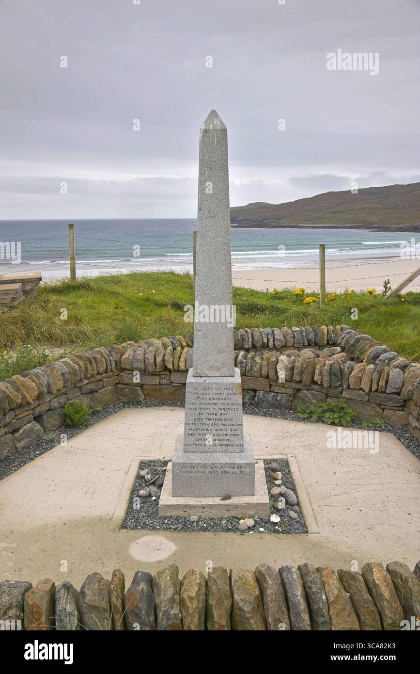 Annie Jane Memorial, Vatersay, Outer Hebrides, Scotland – granite ...
