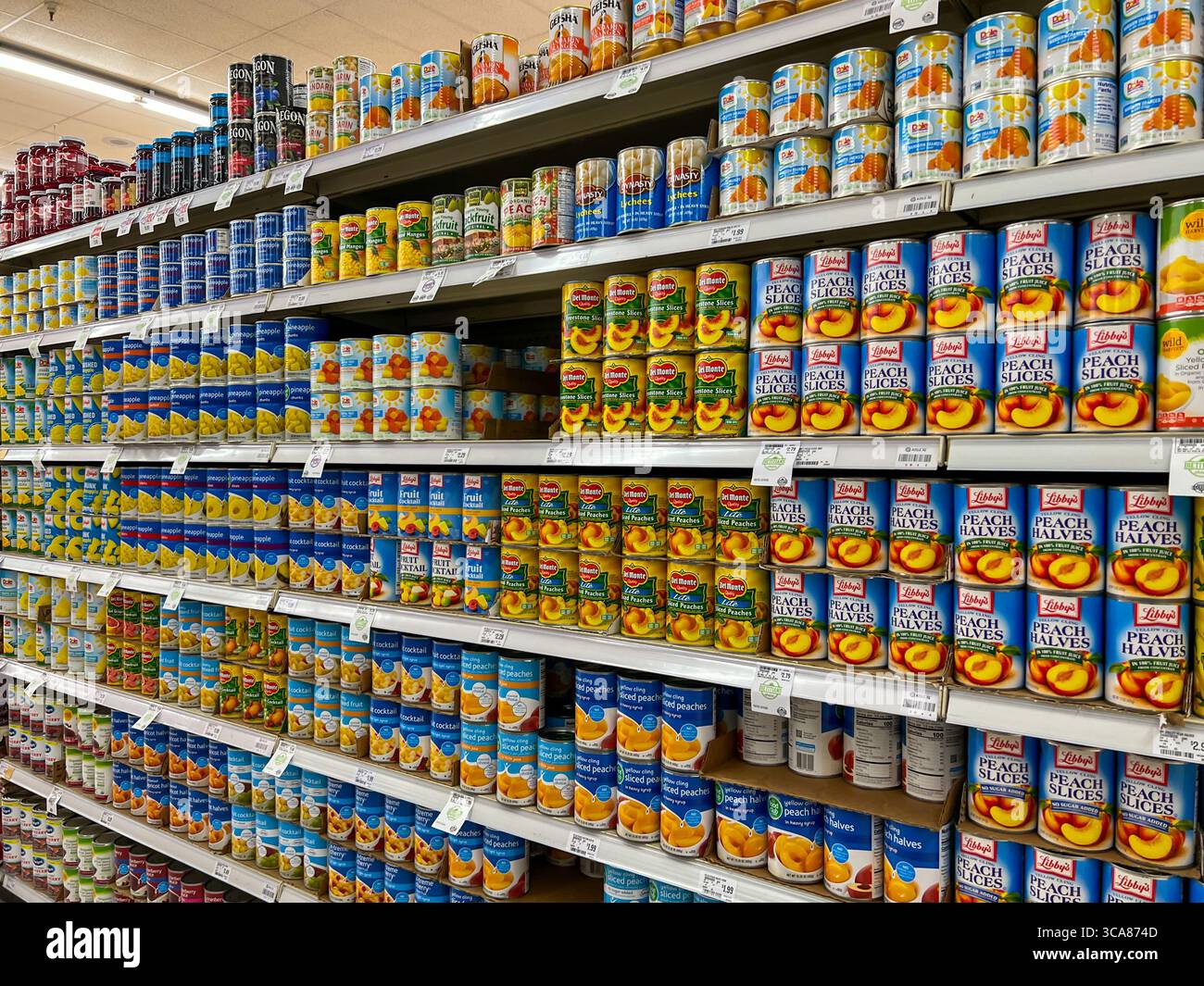 Variety canned fruit cans hi-res stock photography and images - Alamy