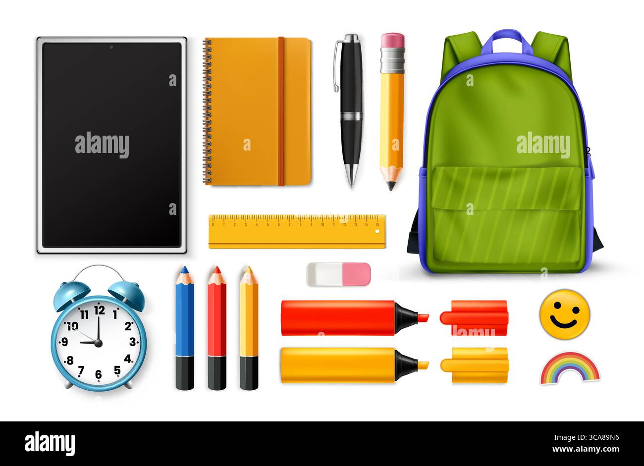 School items Cut Out Stock Images & Pictures - Alamy