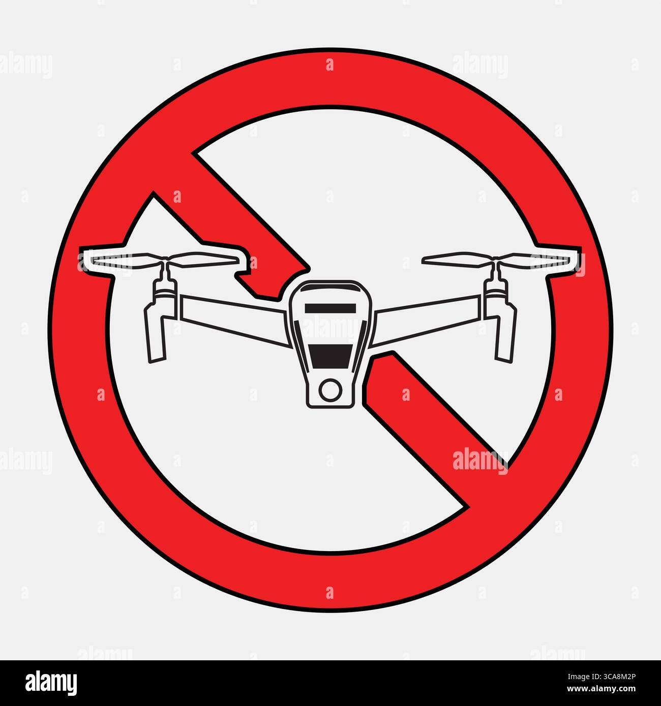 This graphic features a no drone symbol, indicating a drone-free zone ...