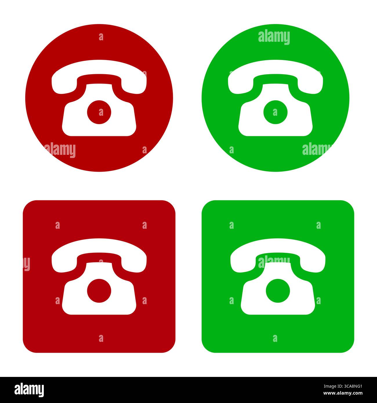 Phone call accept and decline icon set. Vector illustration Stock Vector Image & Art - Alamy