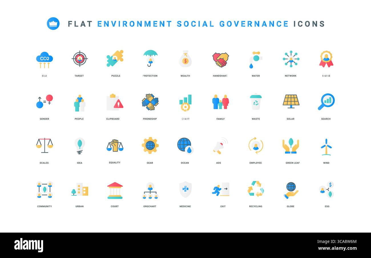 Ecology and community protection, CO2 emissions management thin symbols ...