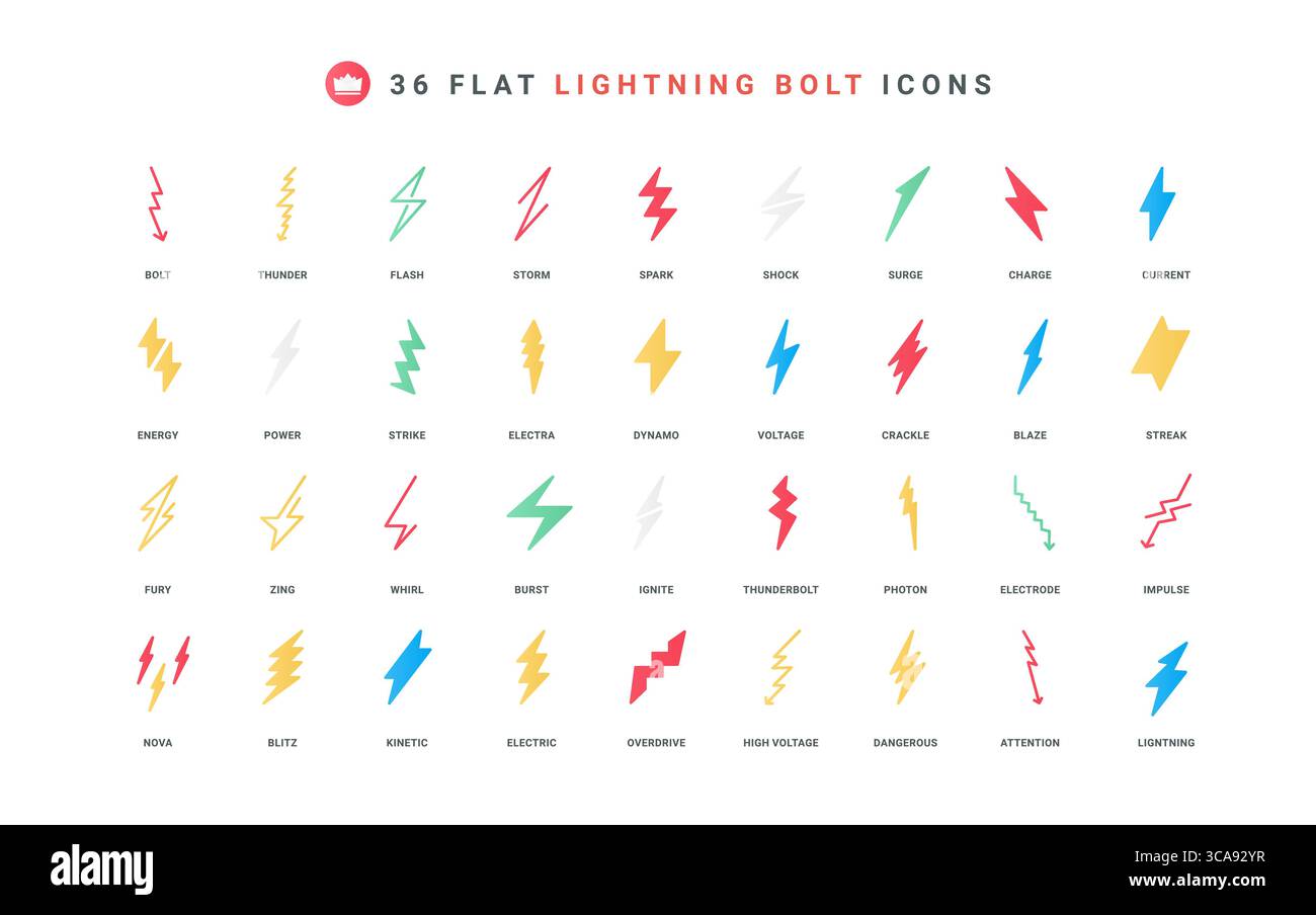Green yellow lightning bolt black hi-res stock photography and images ...