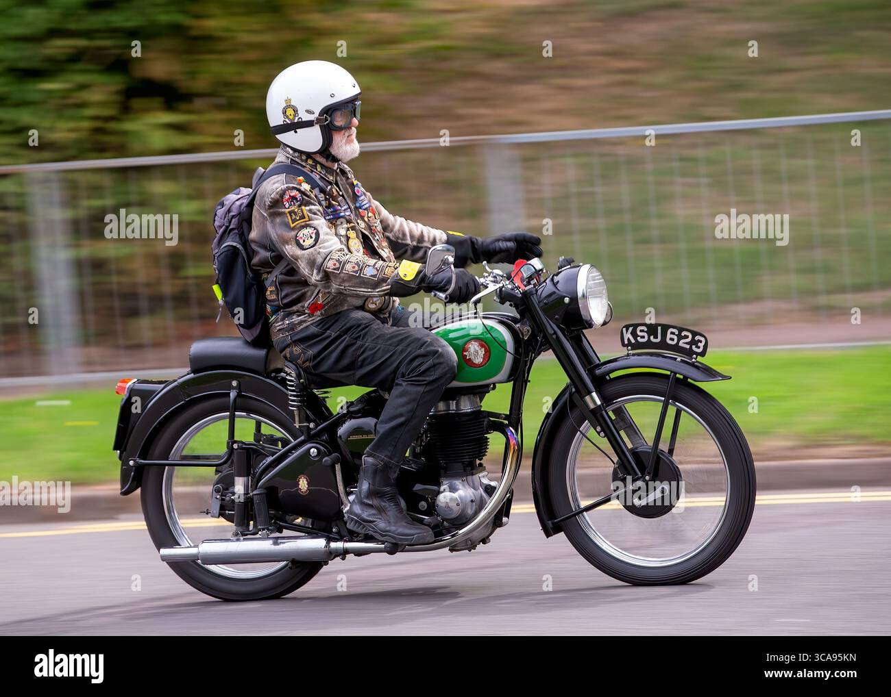Milton Keynes,Bucks,UK - Aug 3rd 2025: 1950 classic British motorcycle ...
