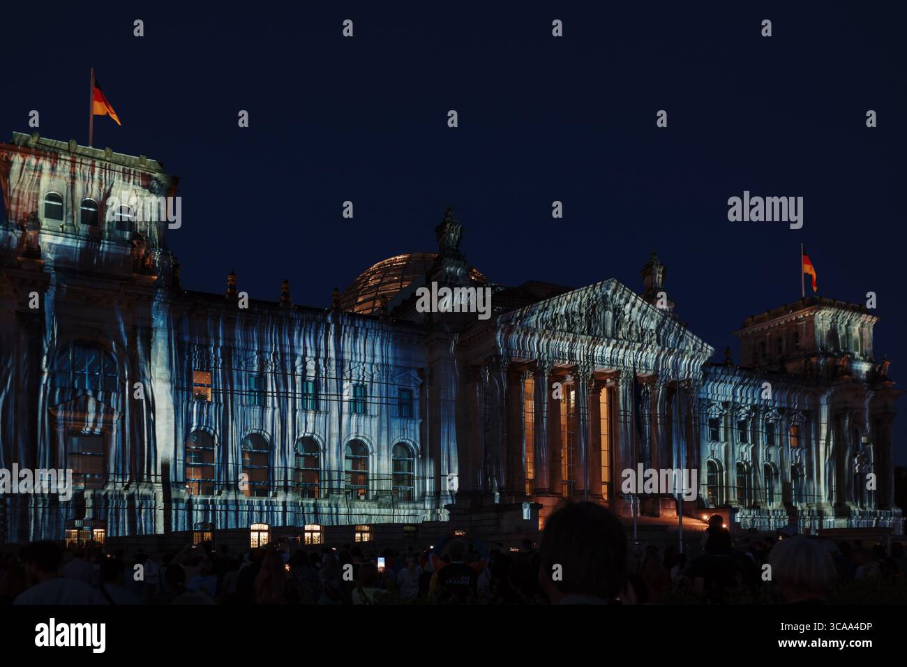 BERLIN, GERMANY - 20 JUNE 2025: The Reichstag in Berlin illuminated to ...