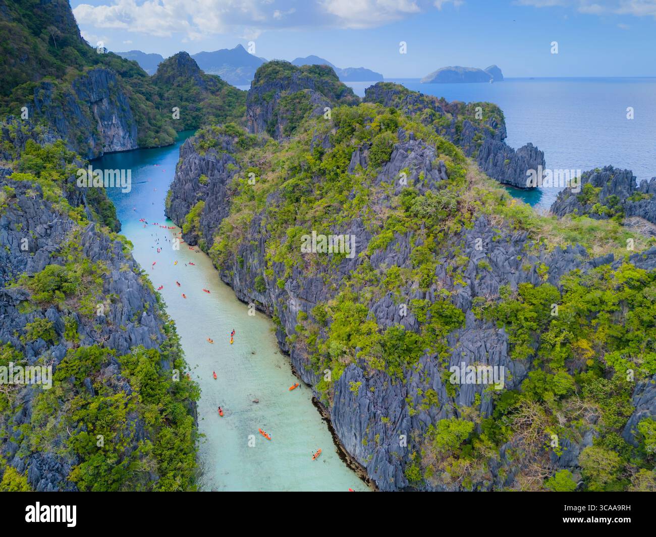 Big Lagoon and Small Lagoon at Miniloc Island near El Nido, Palawan ...