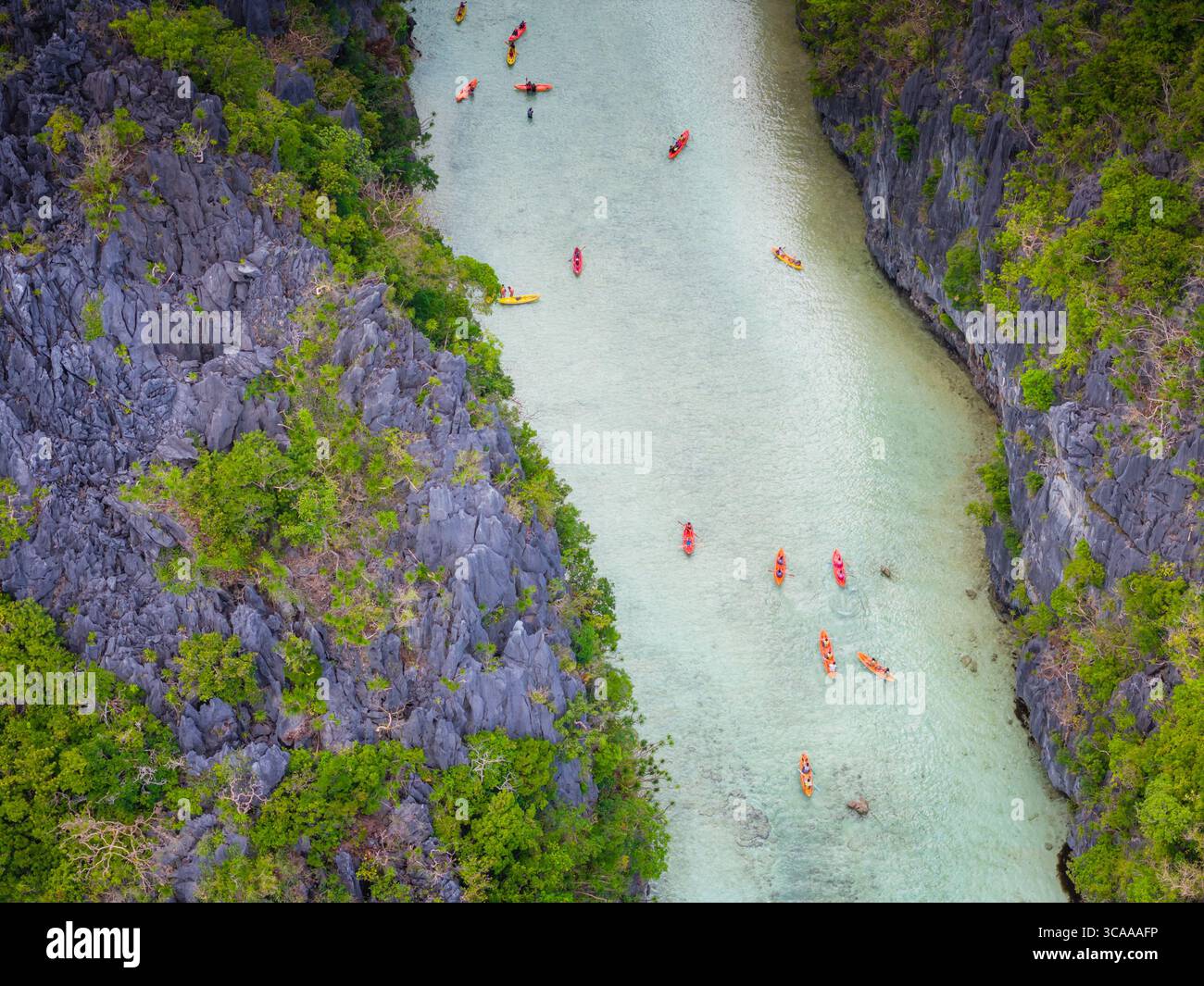 Big Lagoon and Small Lagoon at Miniloc Island near El Nido, Palawan ...