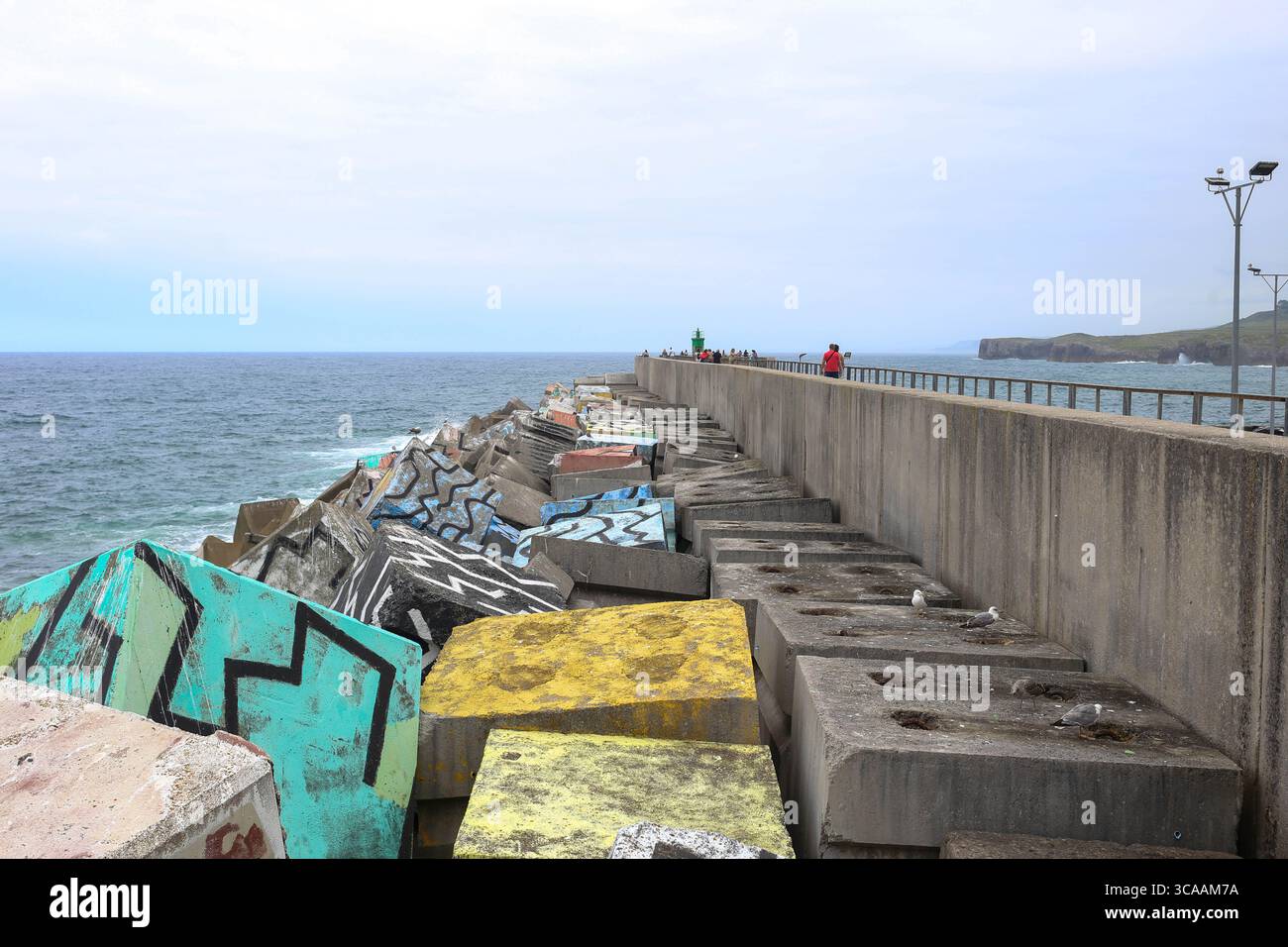 Llanes, Spain, August 6, 2025: View of the Memory Cubes during Daily Life in Llanes, on August 6 ...