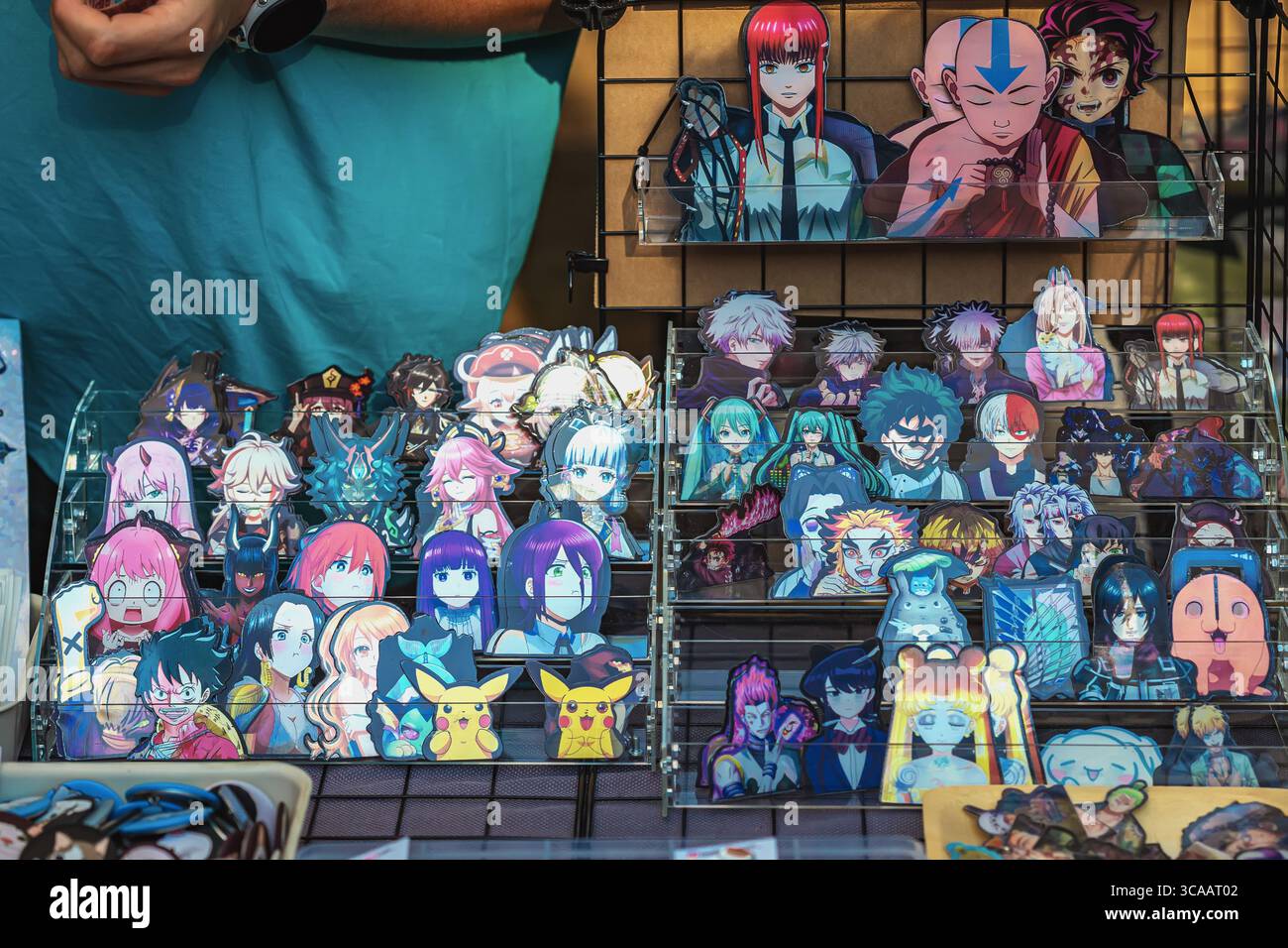 Stickers with anime characters. Collection of colorful anime character ...