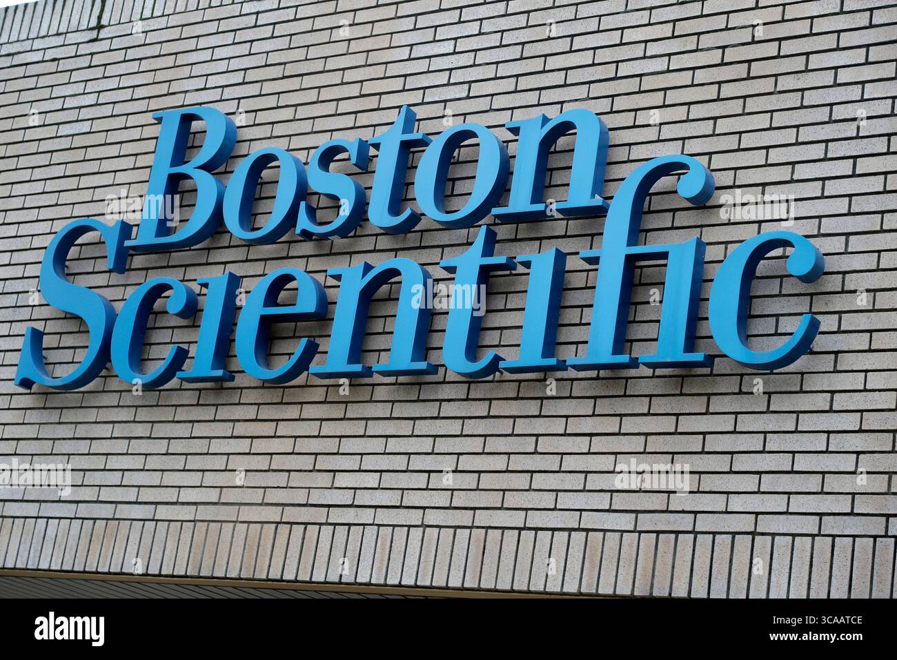 FILE - The Boston Scientific logo is seen at company offices in Fremont ...