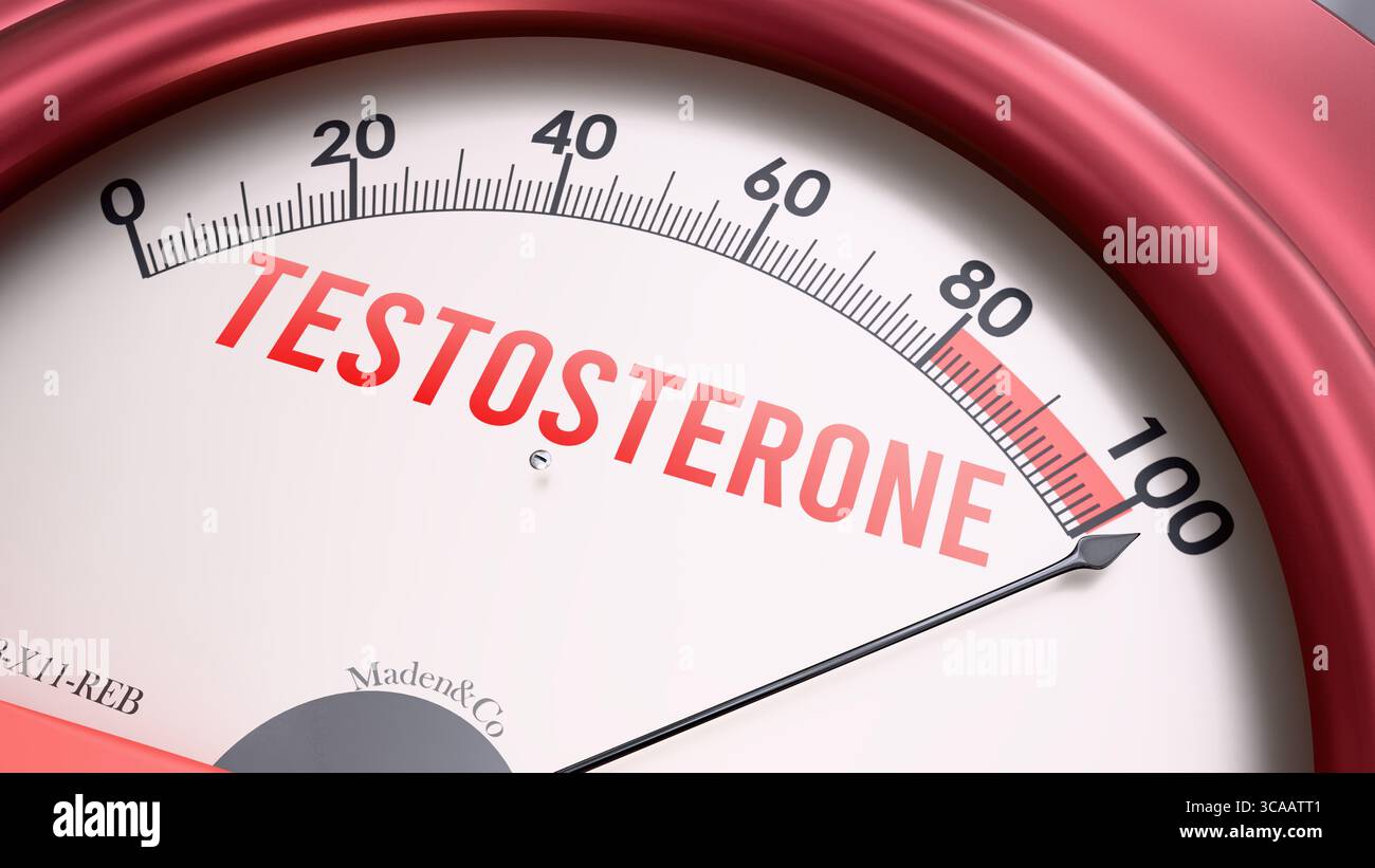 Showing a very high level of testosterone hi-res stock photography and ...