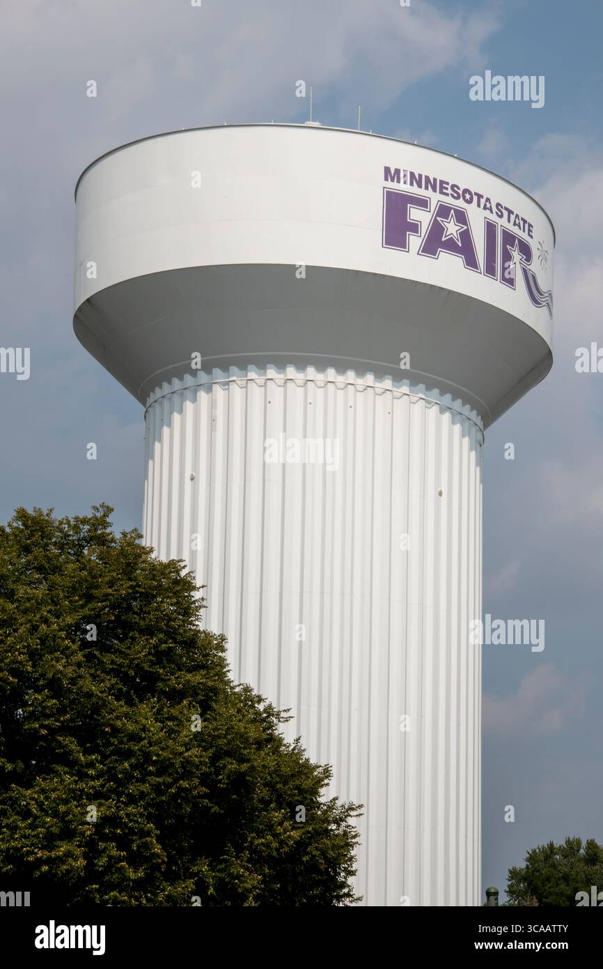 Falcon Heights, Minnesota. Minnesota state fair. State fair logo on ...