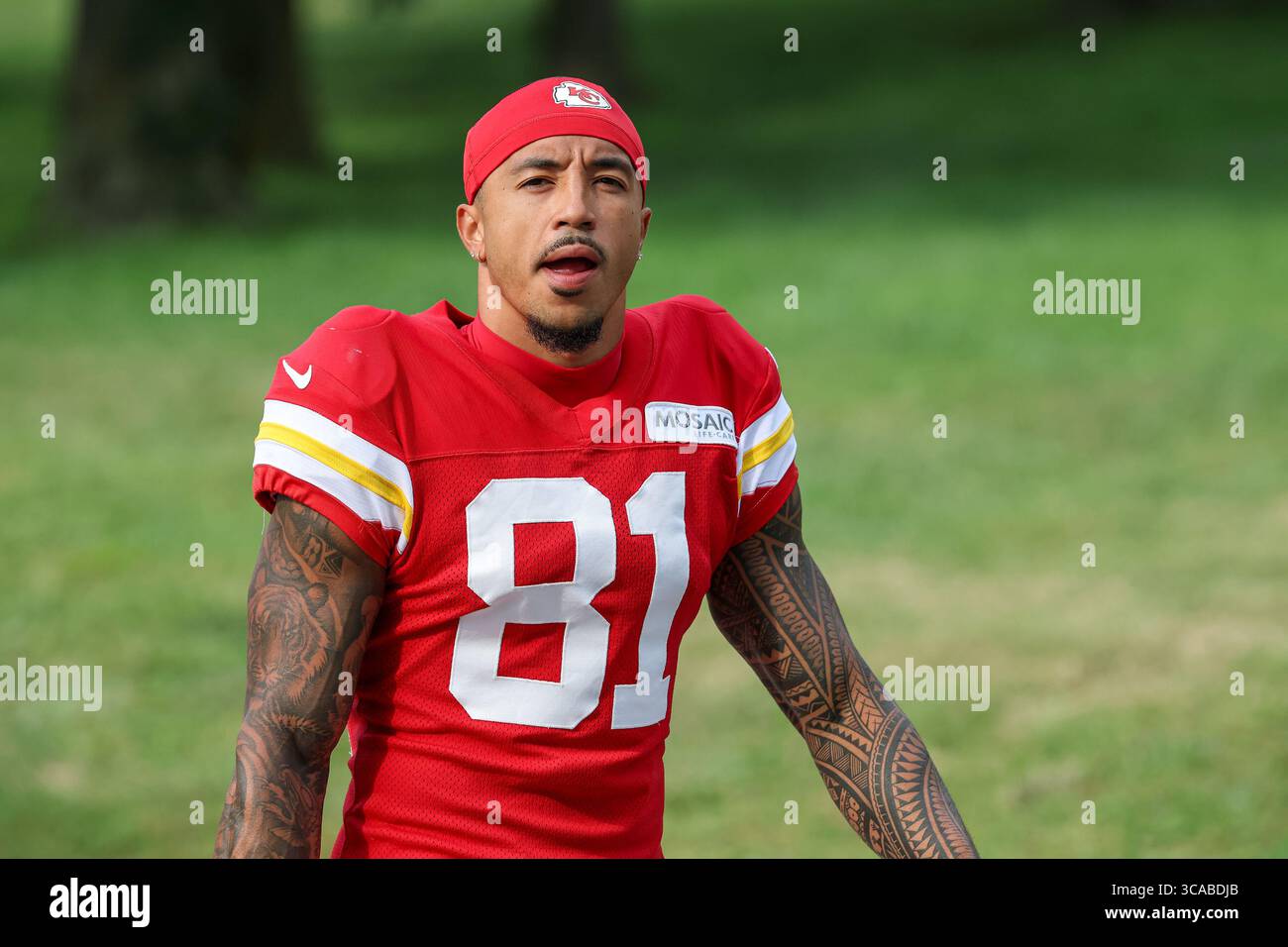 August 6, 2025: Kansas City Chiefs wide receiver Nikko Remigio (81 ...