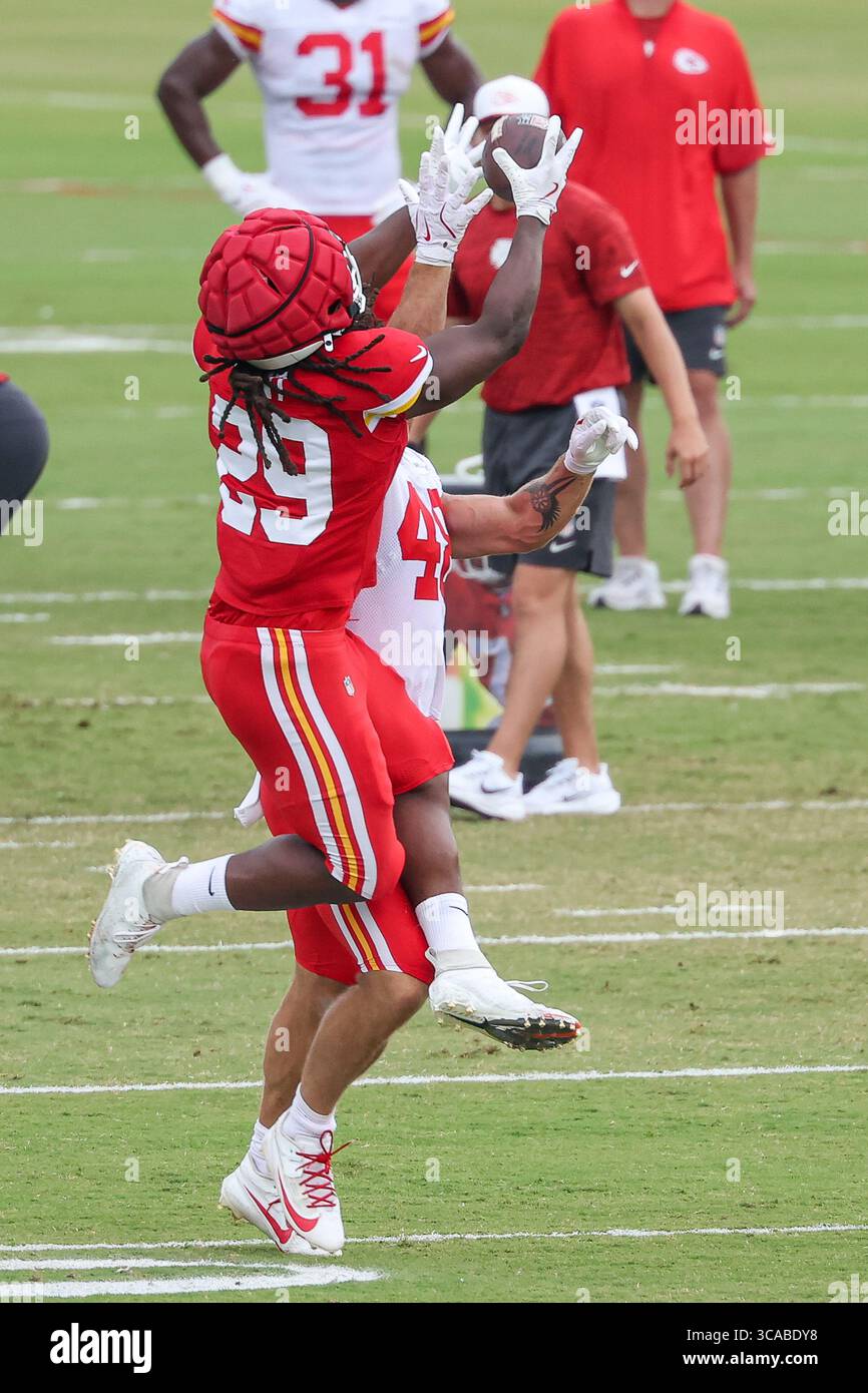 August 6, 2025: Kansas City Chiefs linebacker Cole Christiansen (48 ...