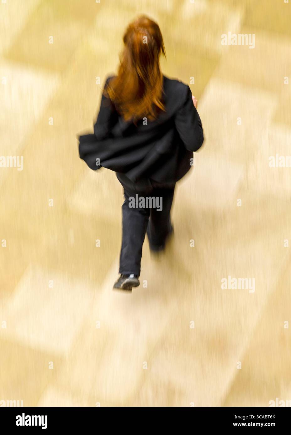 Woman from above hurry hi-res stock photography and images - Alamy