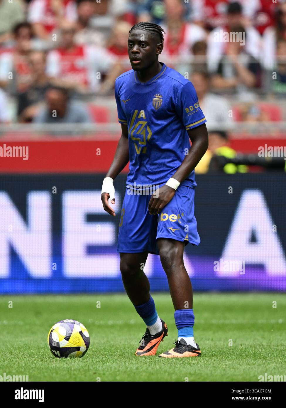 AMSTERDAM - Christian Mawissa of AS Monaco during the practice match ...