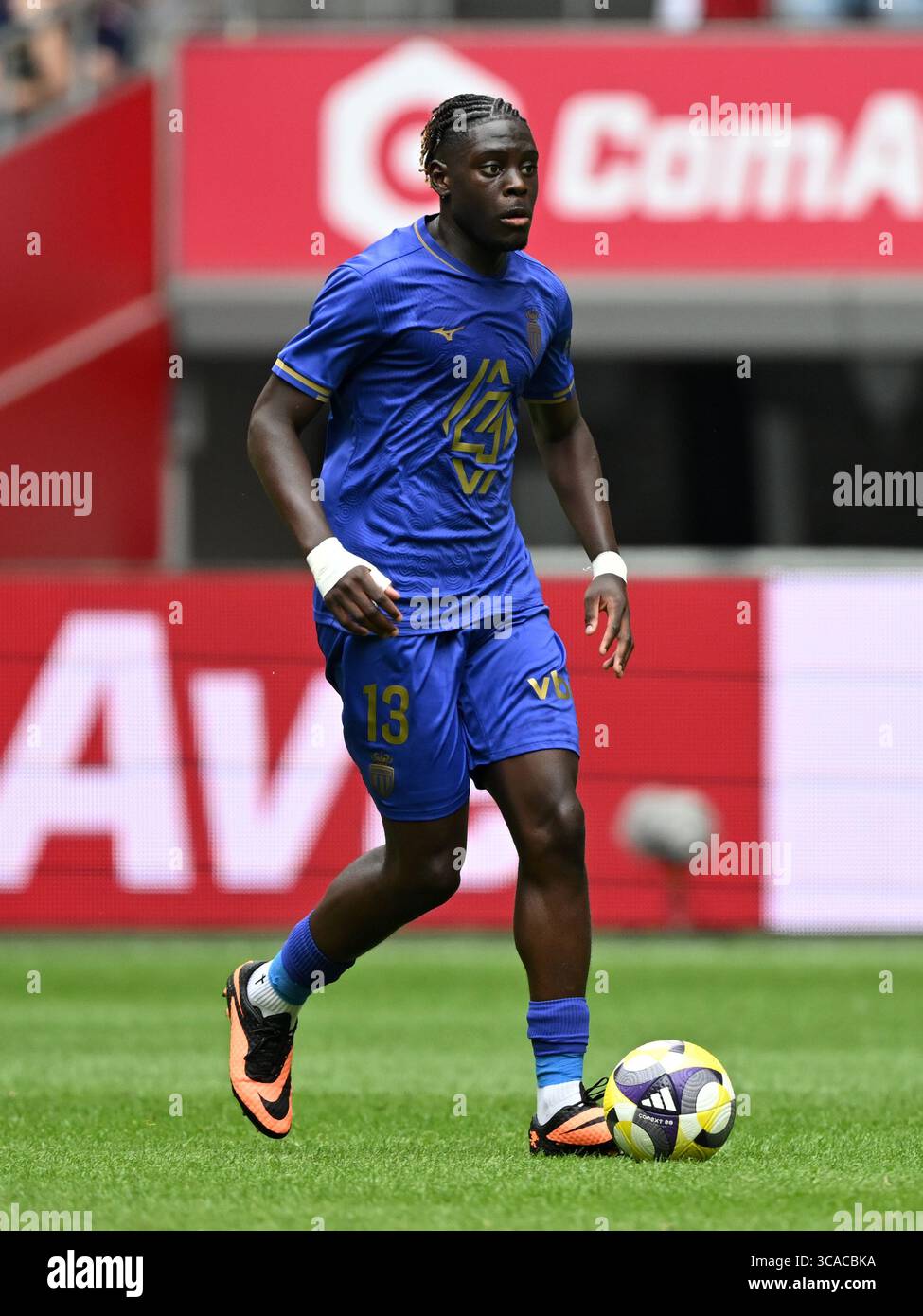 AMSTERDAM - Christian Mawissa of AS Monaco during the practice match ...