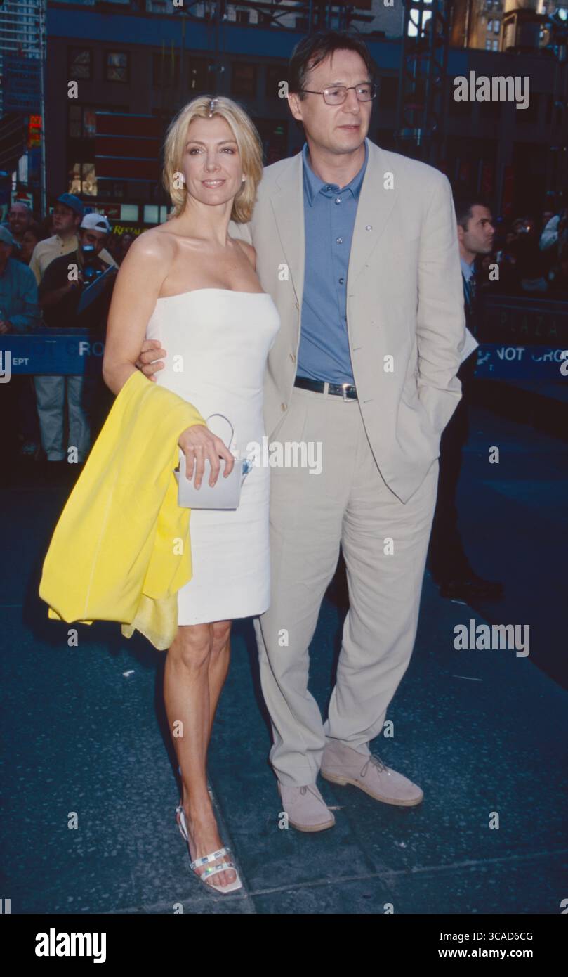 Natasha Richardson and Liam Neeson attend the premiere of “Star Wars ...