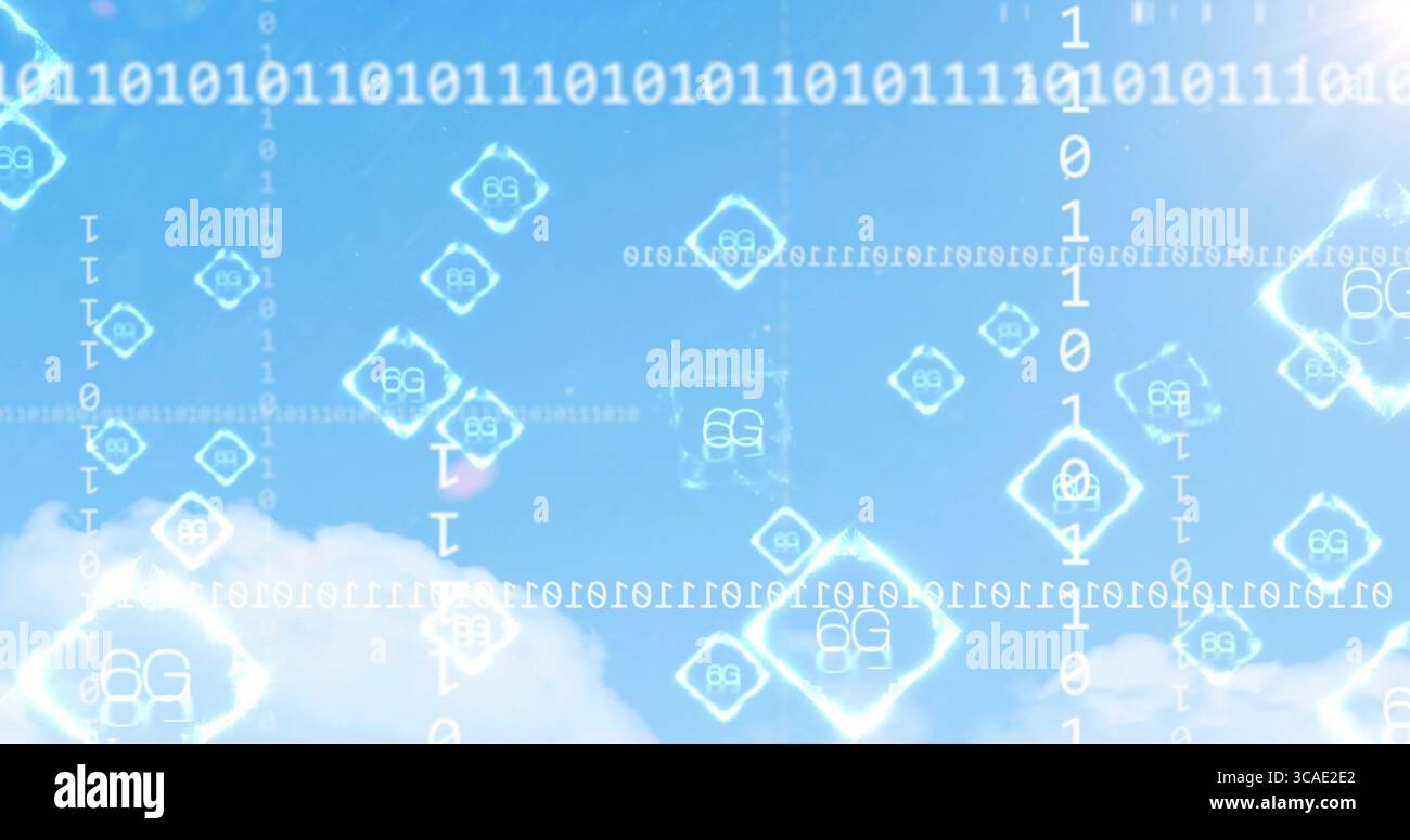 Floating semi transparent binary hi-res stock photography and images - Alamy