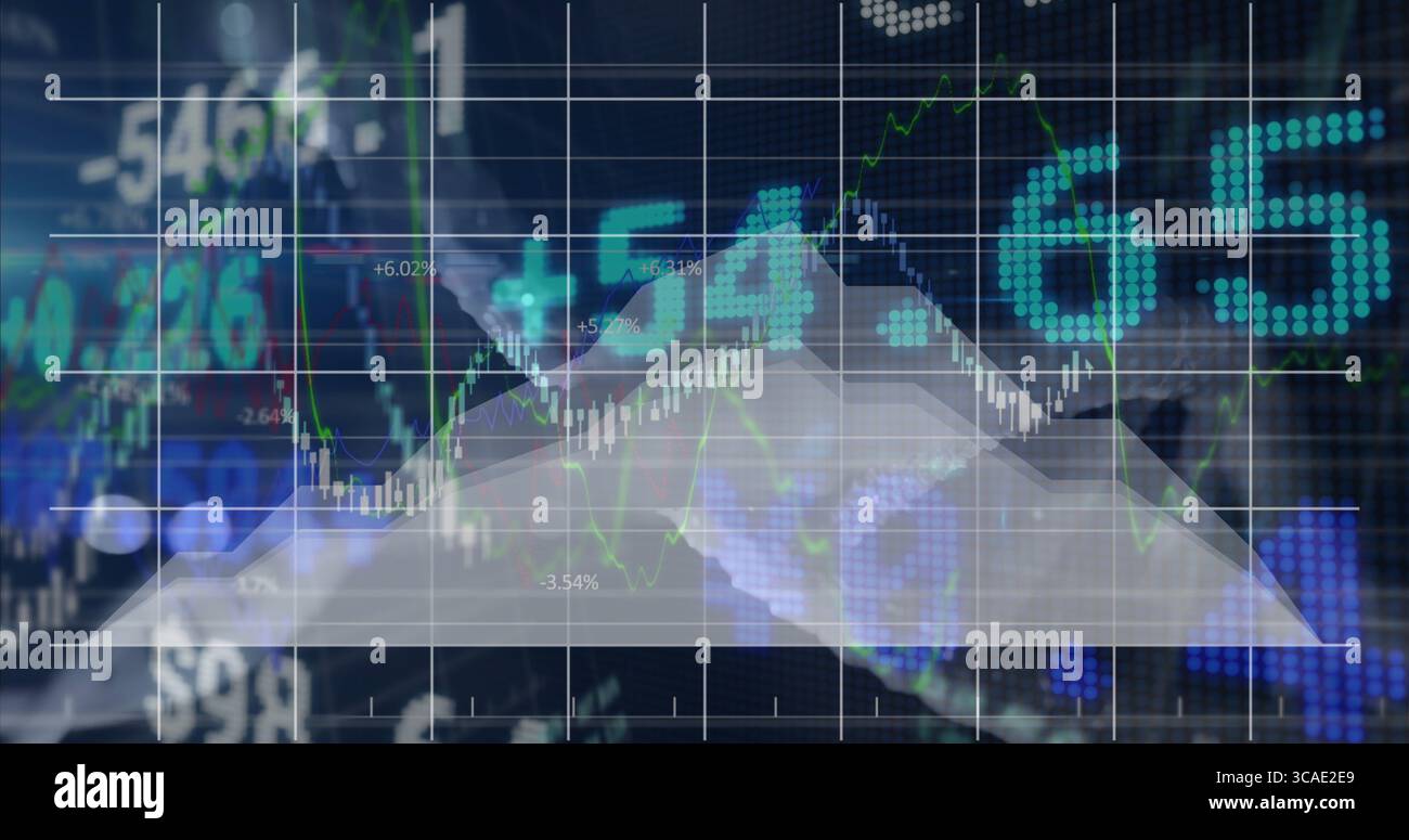 Showing trendline chart fluctuating hi-res stock photography and images ...