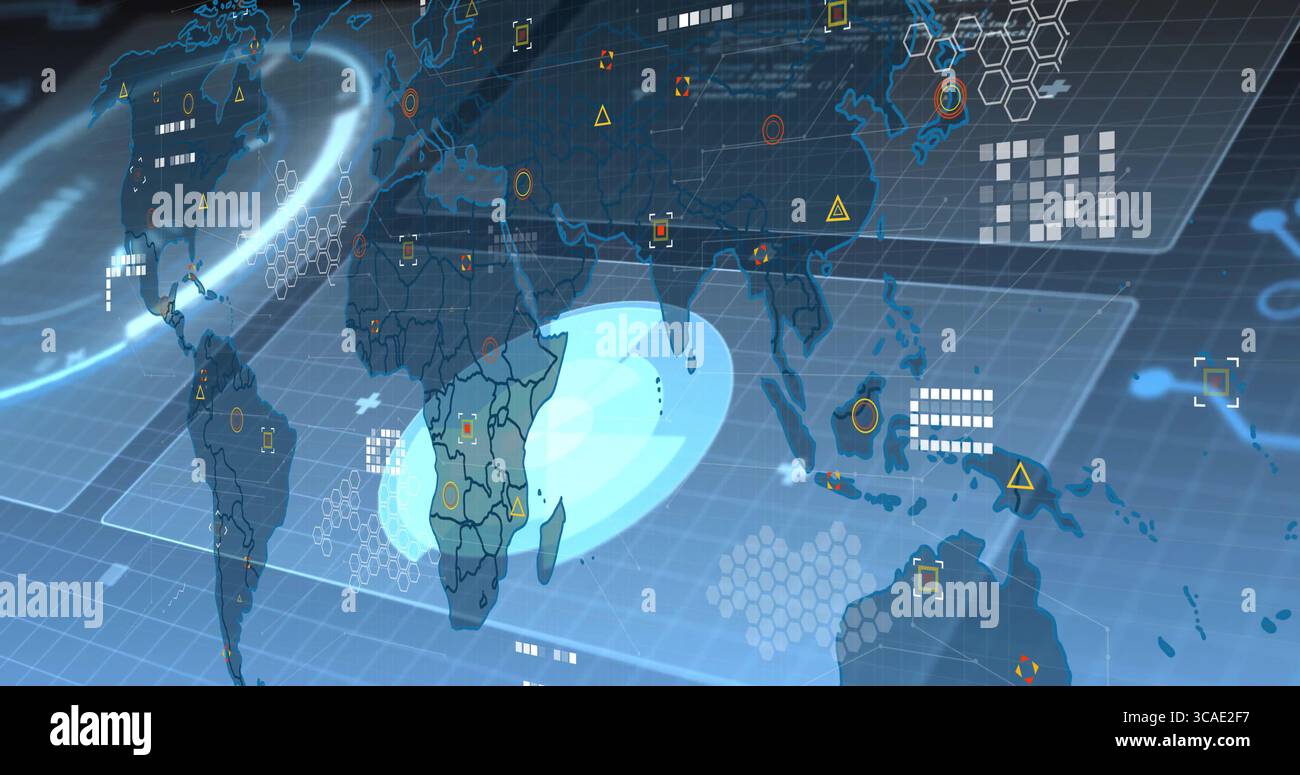 World map futuristic user interface hi-res stock photography and images ...