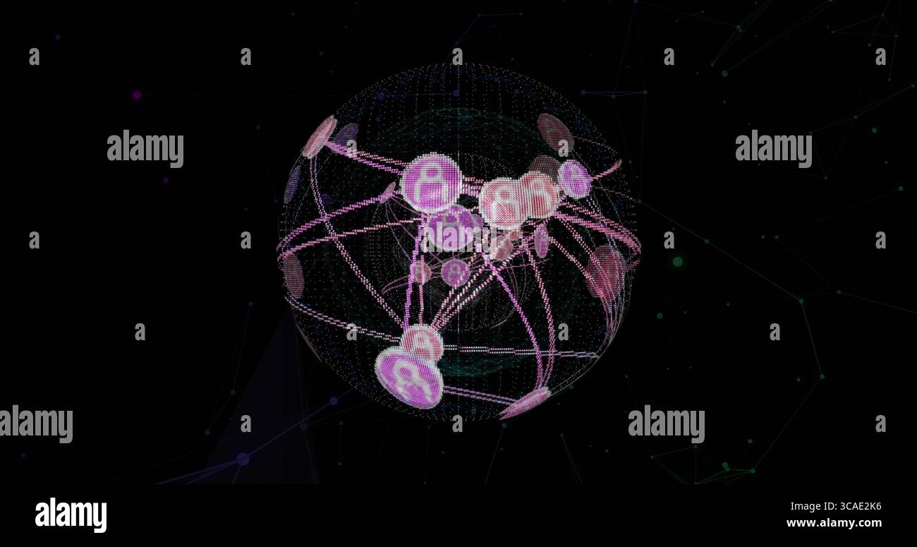 Displaying wireframe spherical network hi-res stock photography and ...