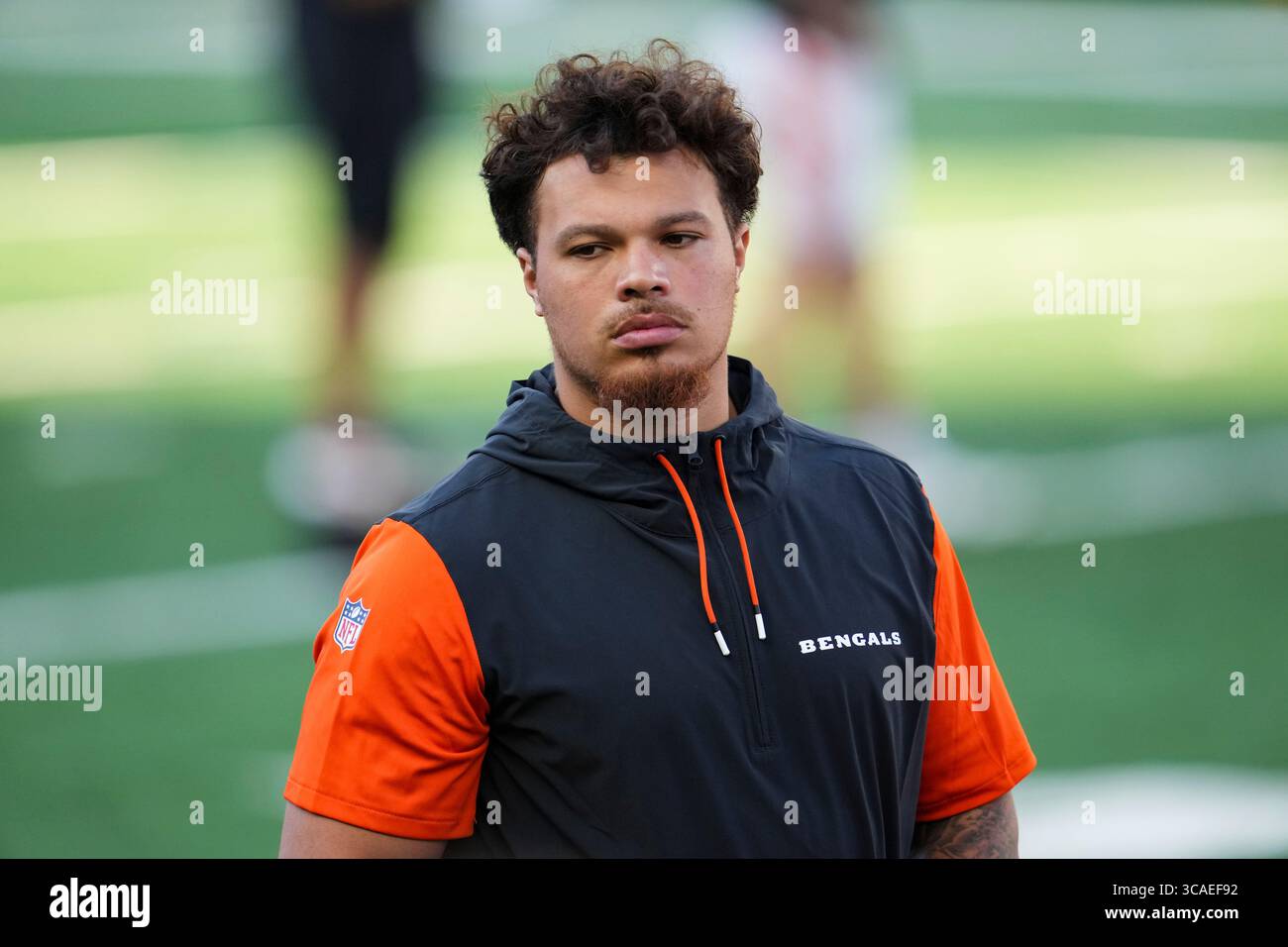 Cincinnati Bengals Erick All Jr. looks on during practice at the NFL ...