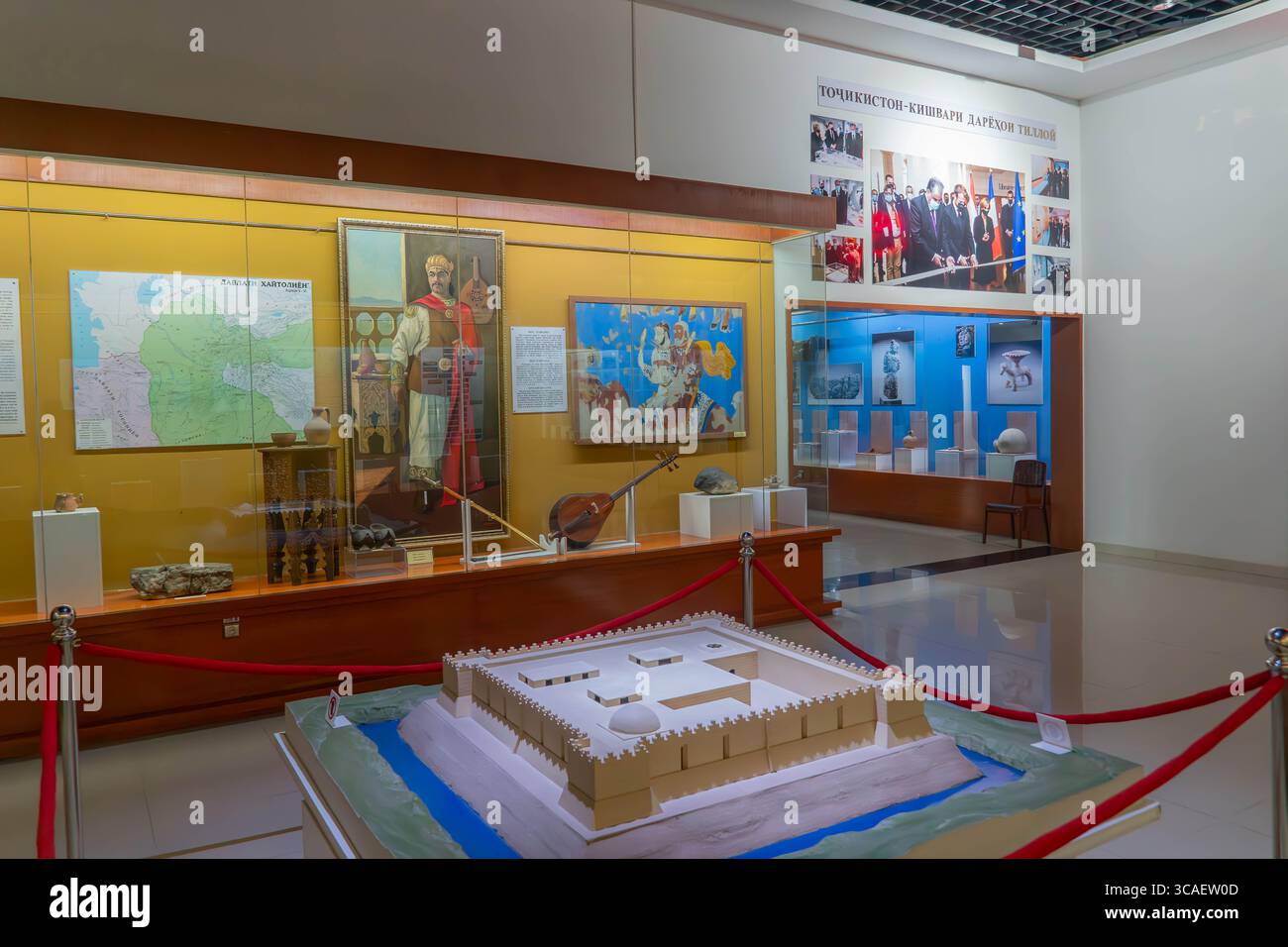 Interior of the National Museum of Tajikistan in Dushanbe, showcasing ...