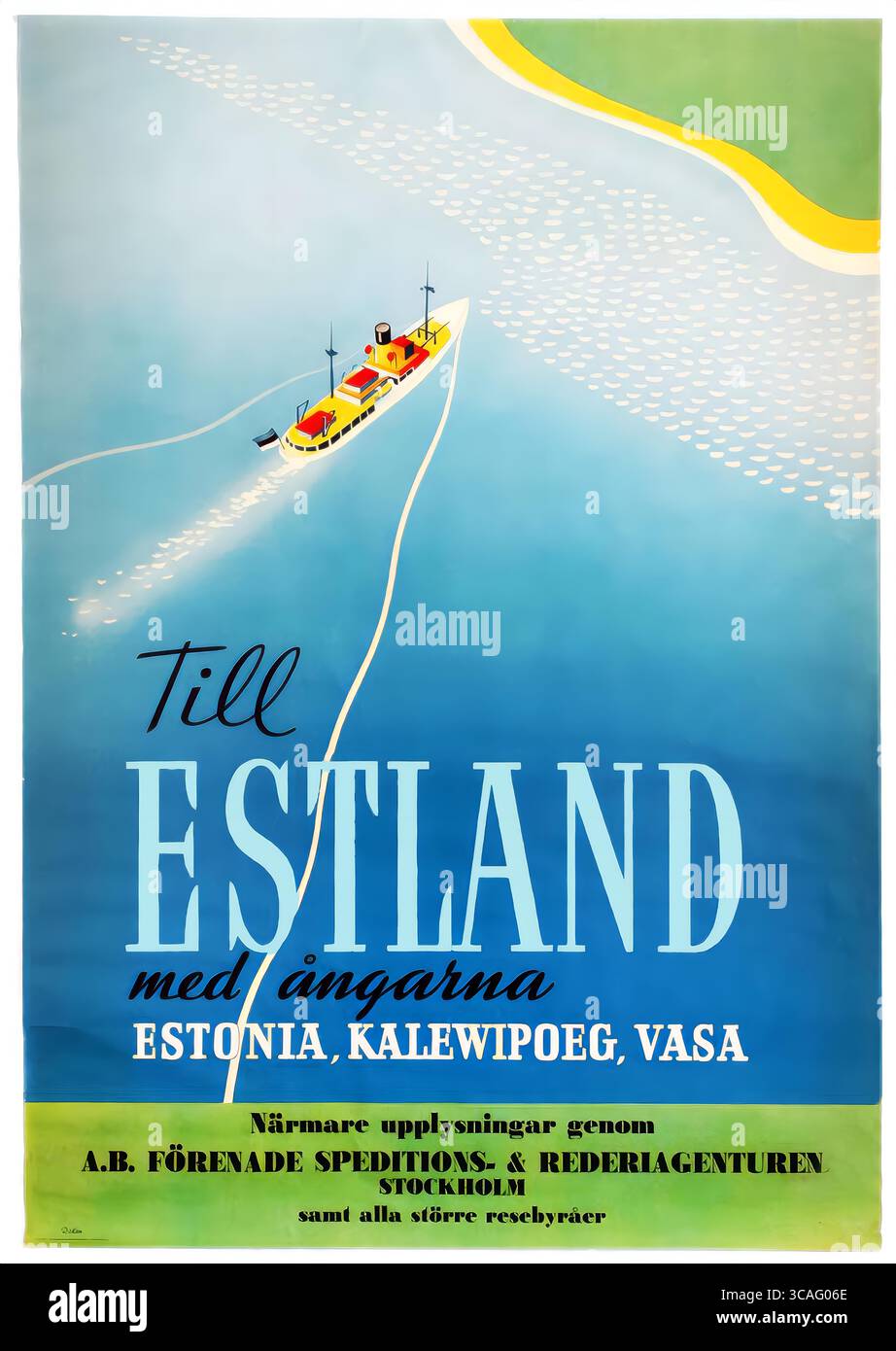 Vintage tourism poster advertising Cut Out Stock Images & Pictures - Alamy