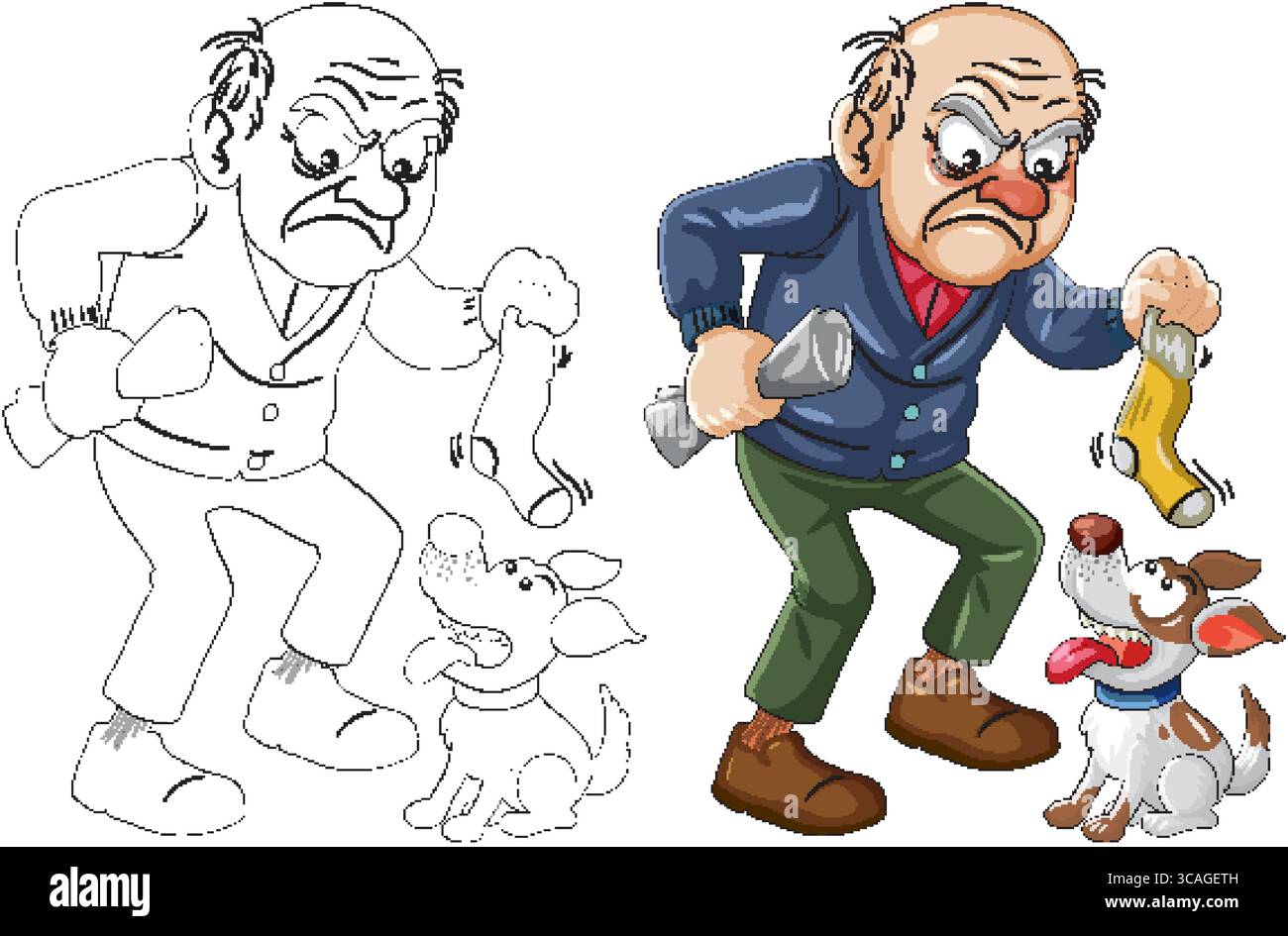 Playful senior man in Cut Out Stock Images & Pictures - Alamy
