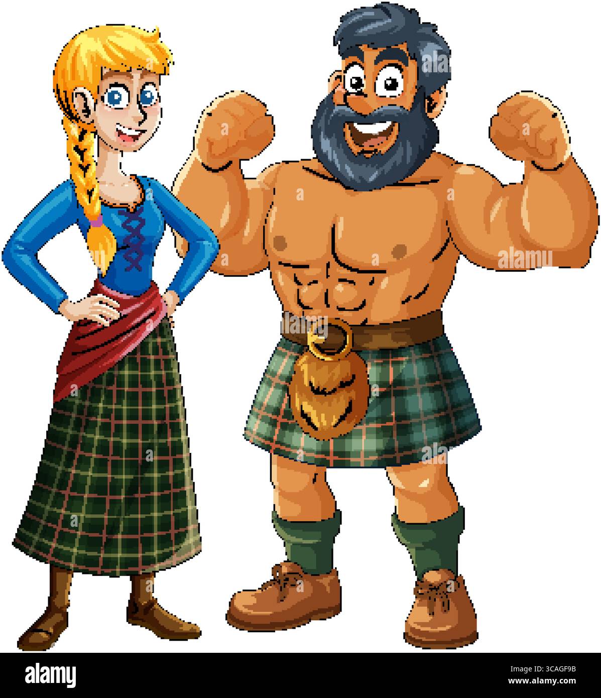 Wearing kilts Cut Out Stock Images & Pictures - Alamy