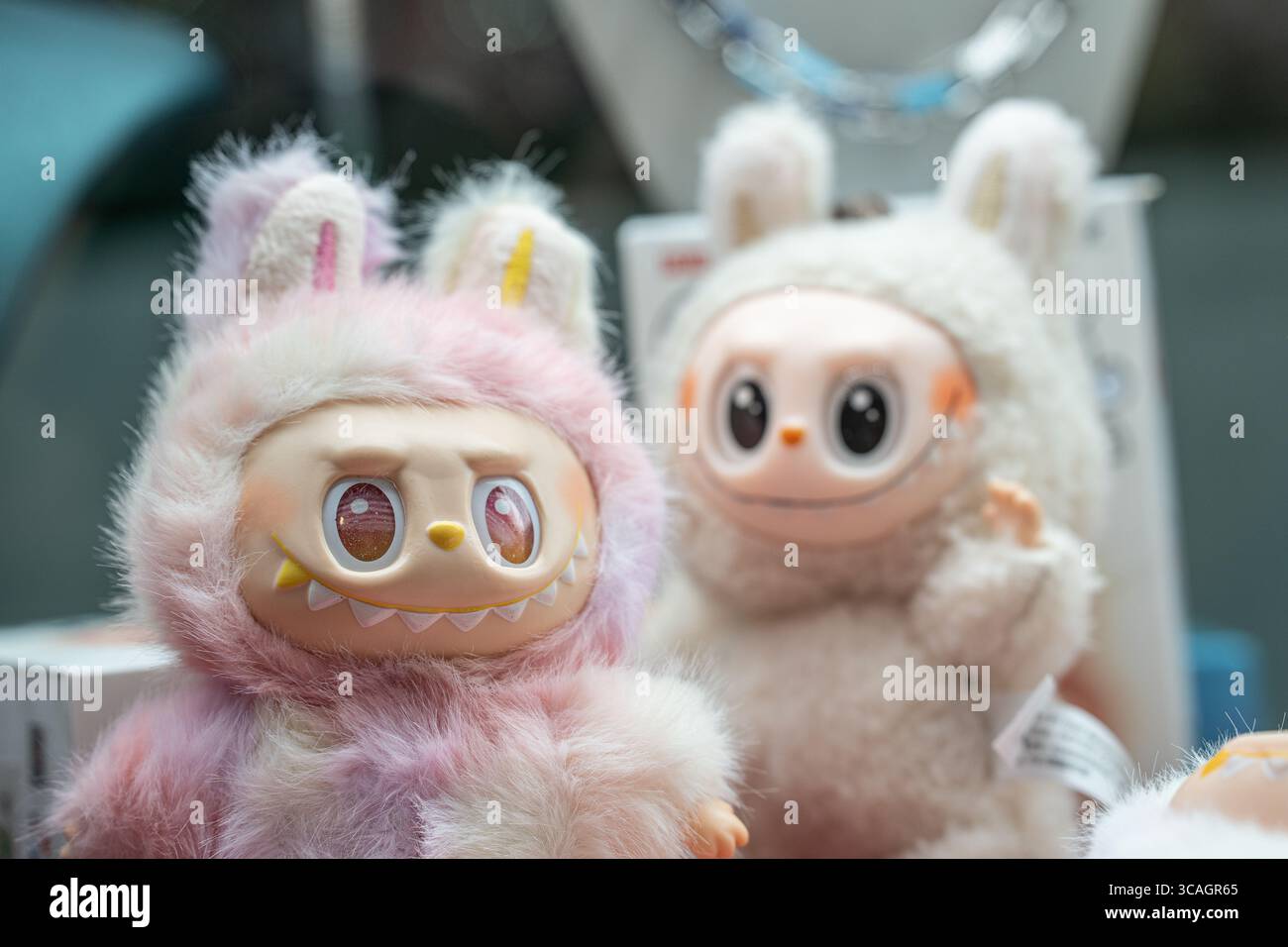 Side,Turkey 29 July,2025. Labubu toys in a shop. Many children love it ...