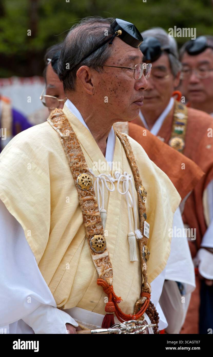 Shugendo yamabushi ascetics at Hotaiko Hanami Gyoretsu (豊太閤花見行列), a ...