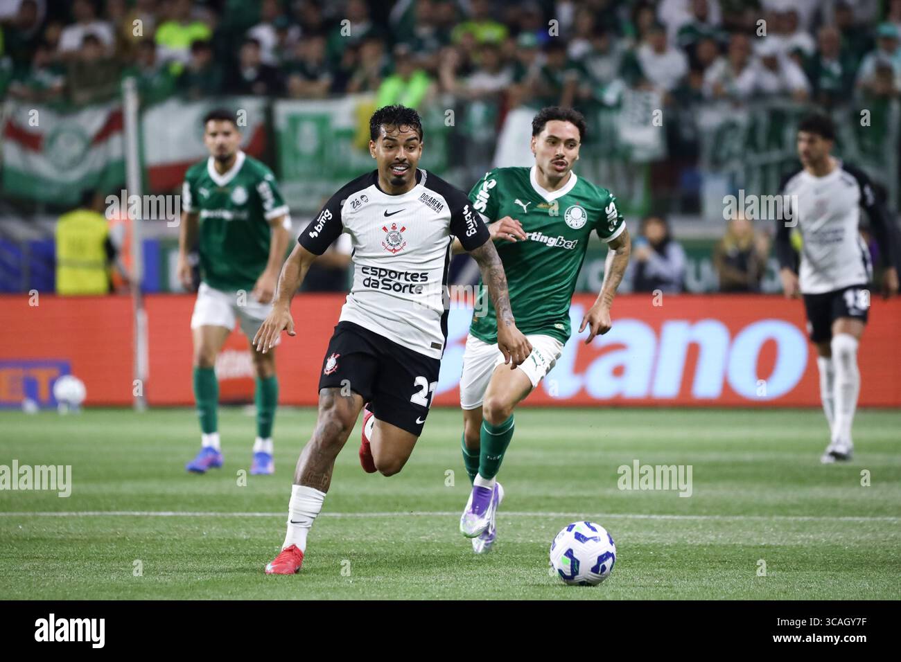 Matheus Bidu of Corinthians during the match against Palmeiras in the ...