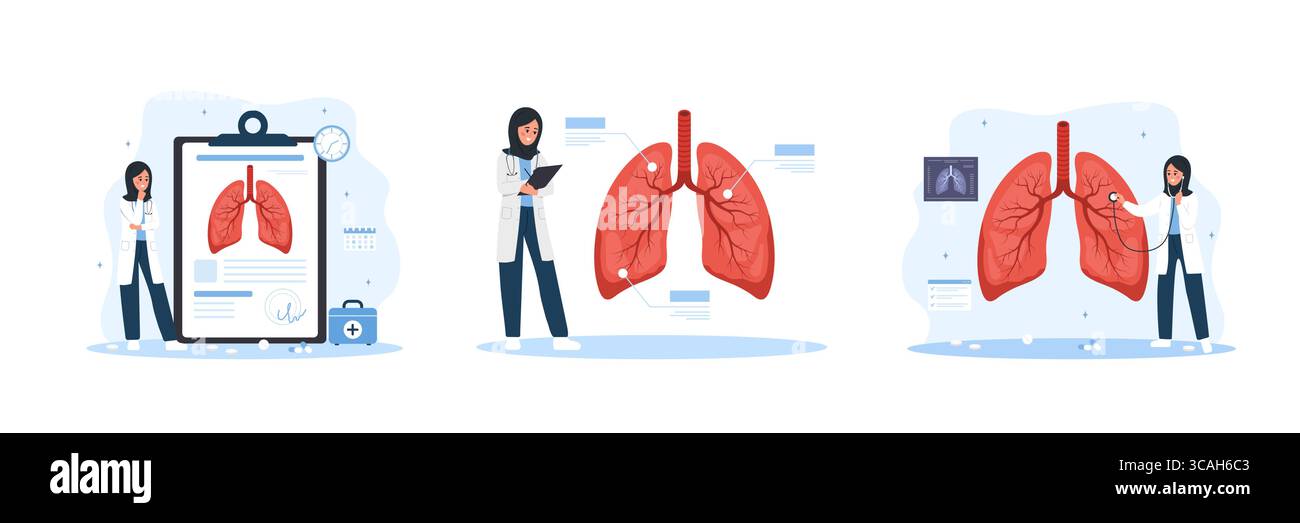 Pulmonologist concept. Arab Female doctor examination Respiratory ...
