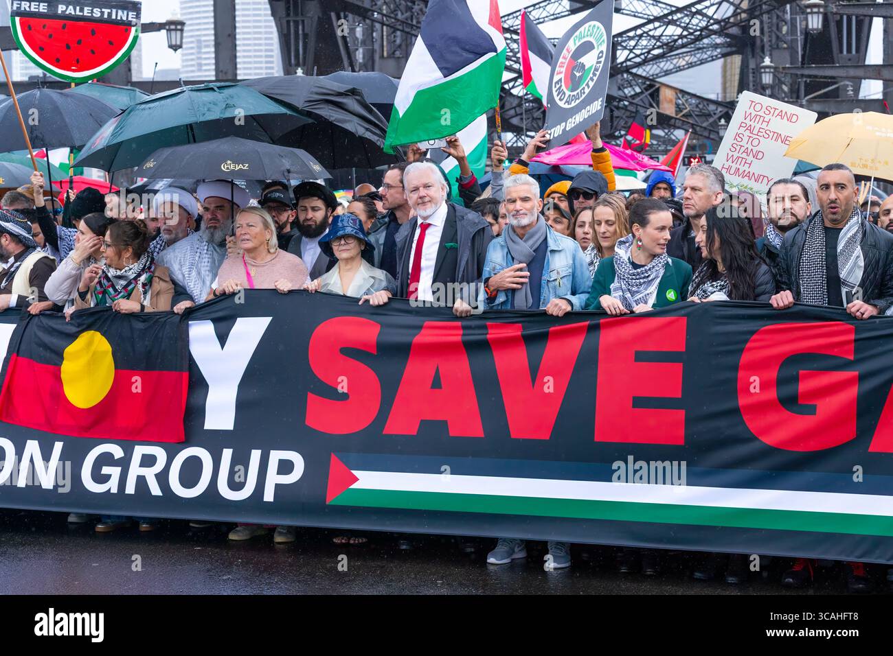 Sydney, Australia, 03 Aug 2025. A large crowd has marched across Sydney ...