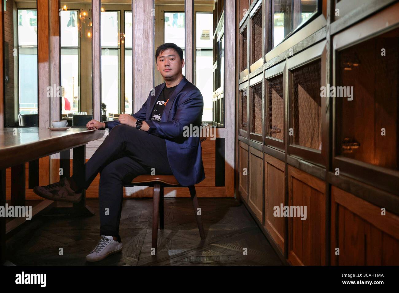 Zachary Wang, co-founder and chief executive of Neuron Mobility, a ...