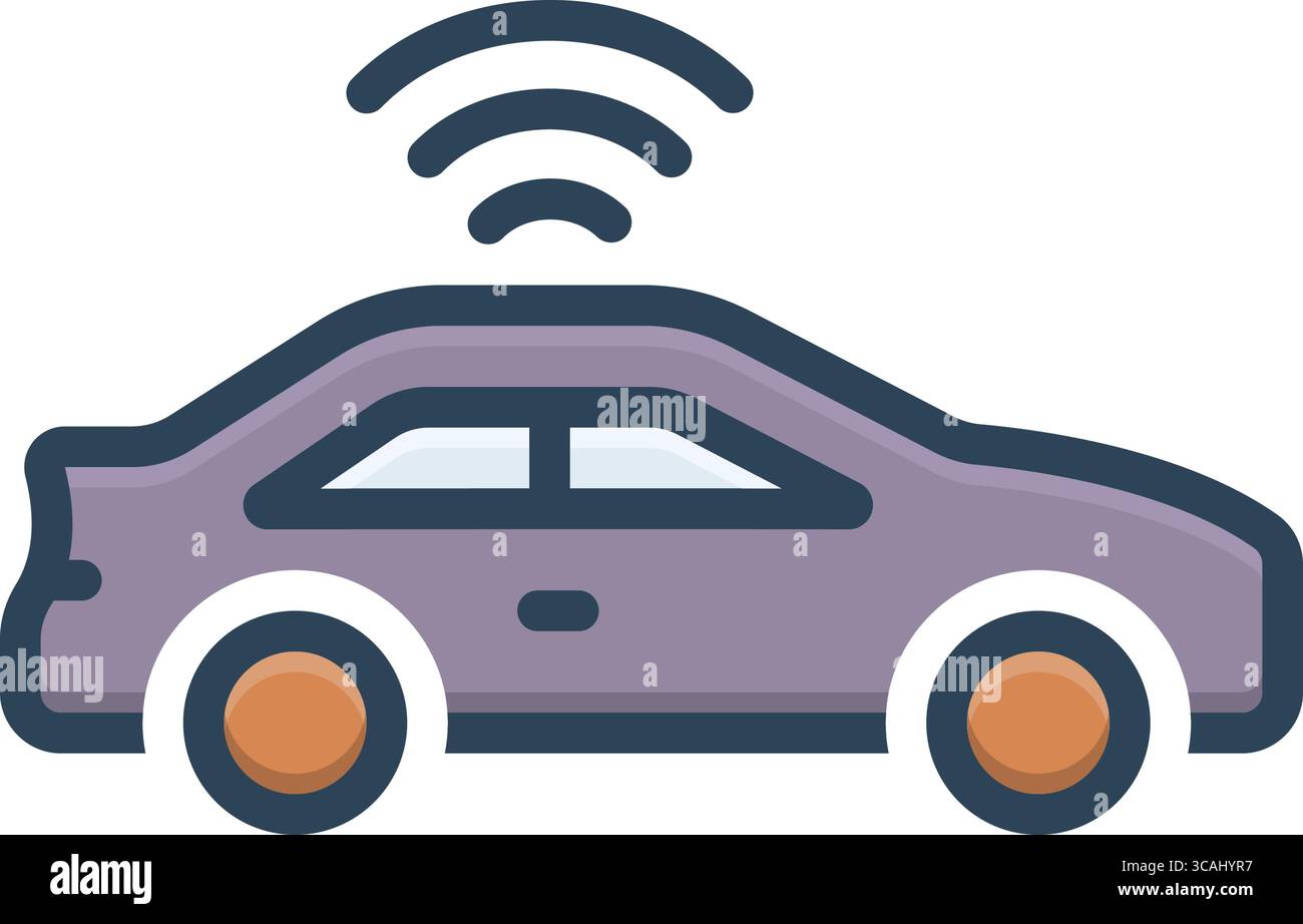 Icon for autonomous car, driverless Stock Vector Image & Art - Alamy