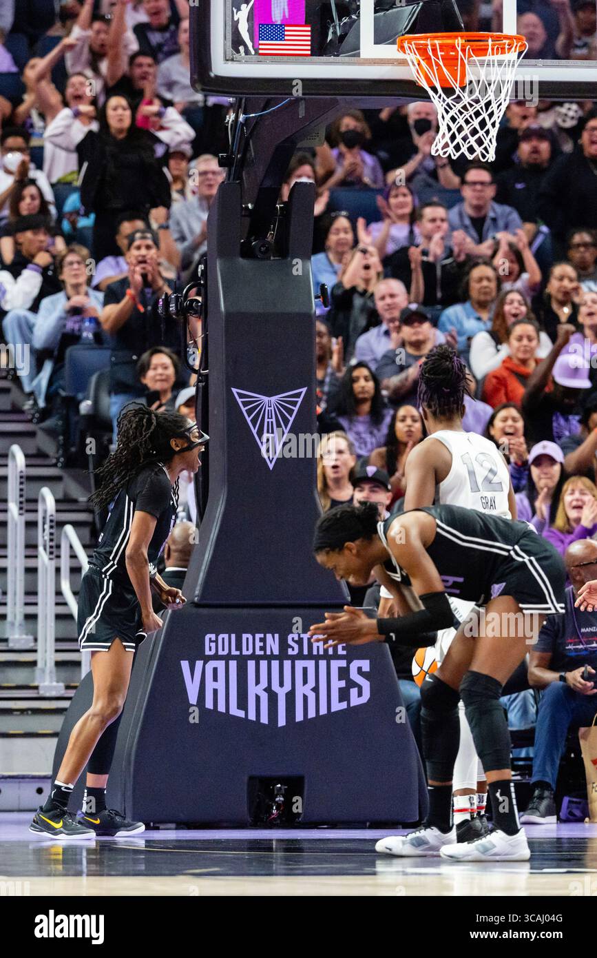 SAN FRANCISCO, CA - AUGUST 06: Golden State Valkyries guard Tiffany ...