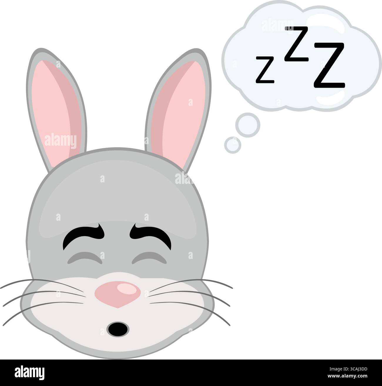 vector illustration emoticon character face rabbit rodent animal ...