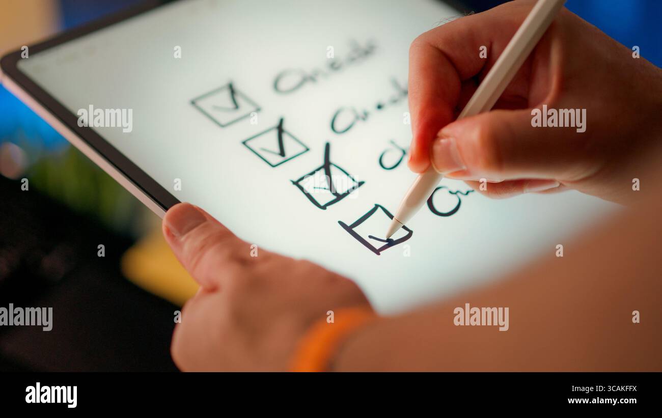 Checklist completion task done digital hi-res stock photography and ...