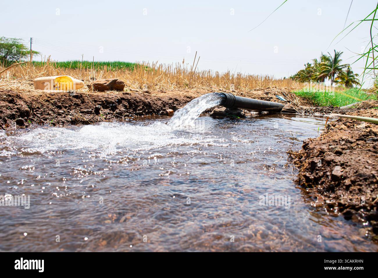 pump pipe water flow equipment agriculture, irrigation water from the ...