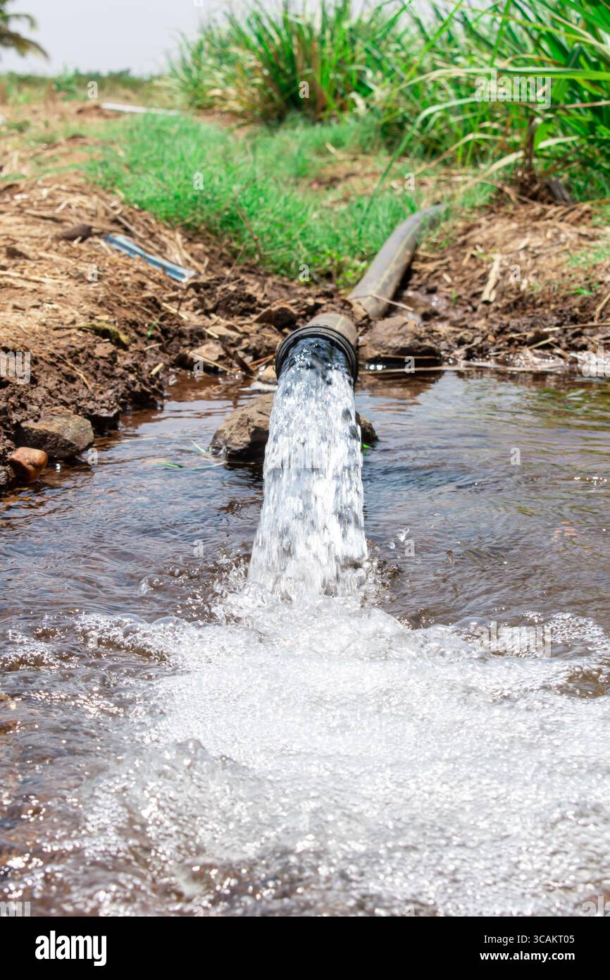 pump pipe water flow equipment agriculture, irrigation water from the ...