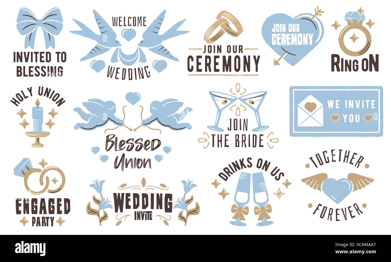 Wedding Celebration Logos Stock Vector Image & Art - Alamy