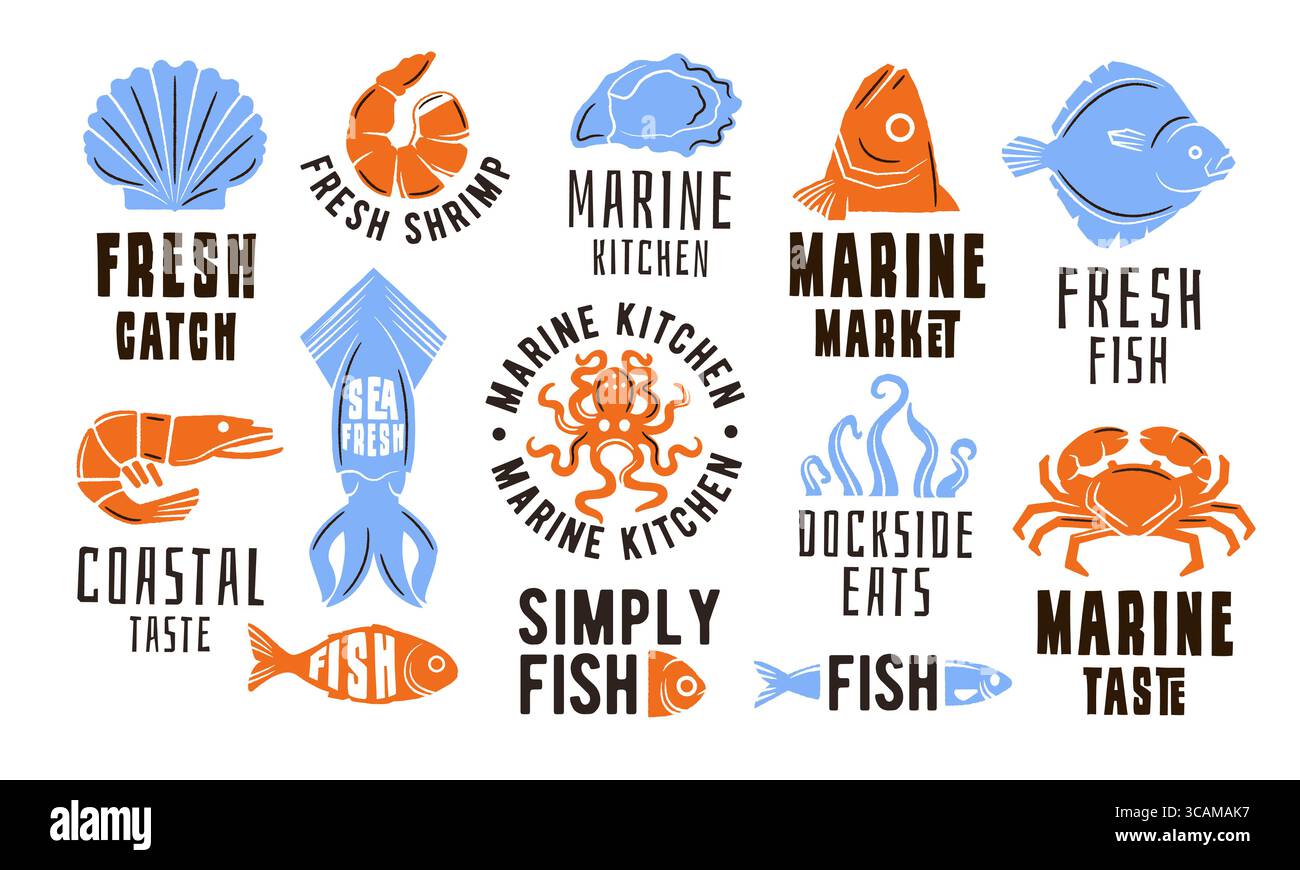 Shellfish collection Stock Vector Images - Alamy