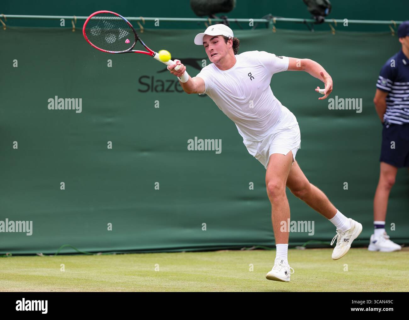 Brazilian tennis player Joao Fonseca (BRA) in action at the 2025 ...