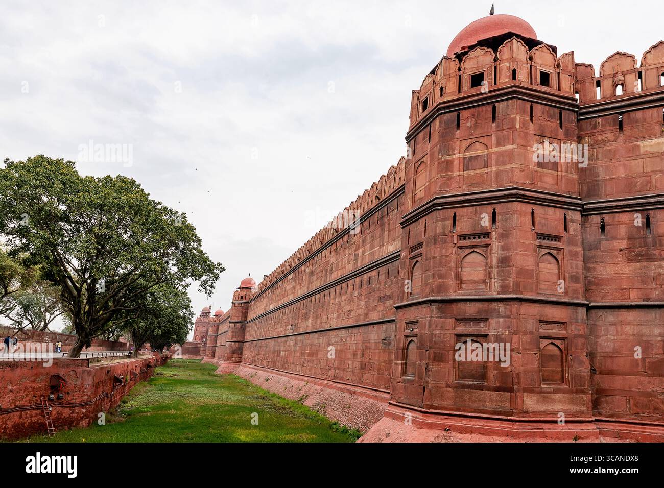 The Red Fort (Lal Qila), a massive 17th-century red sandstone fort and ...