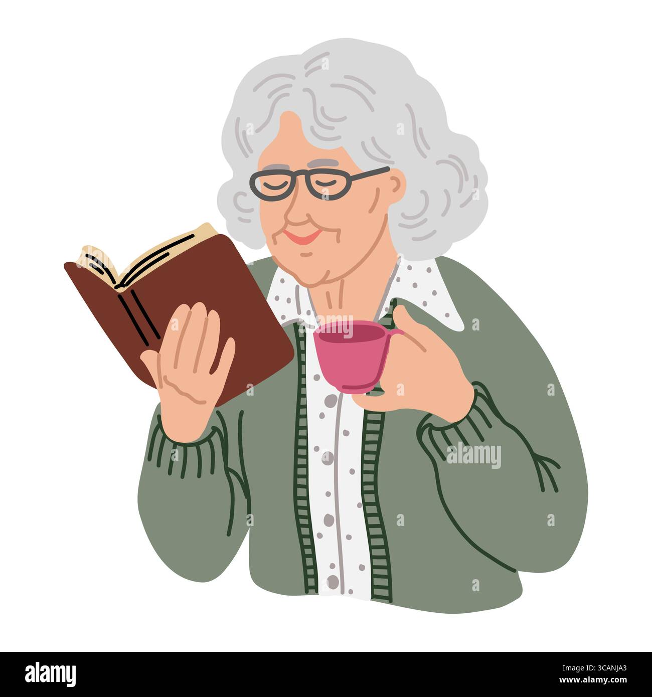 Elderly gray Stock Vector Images - Alamy