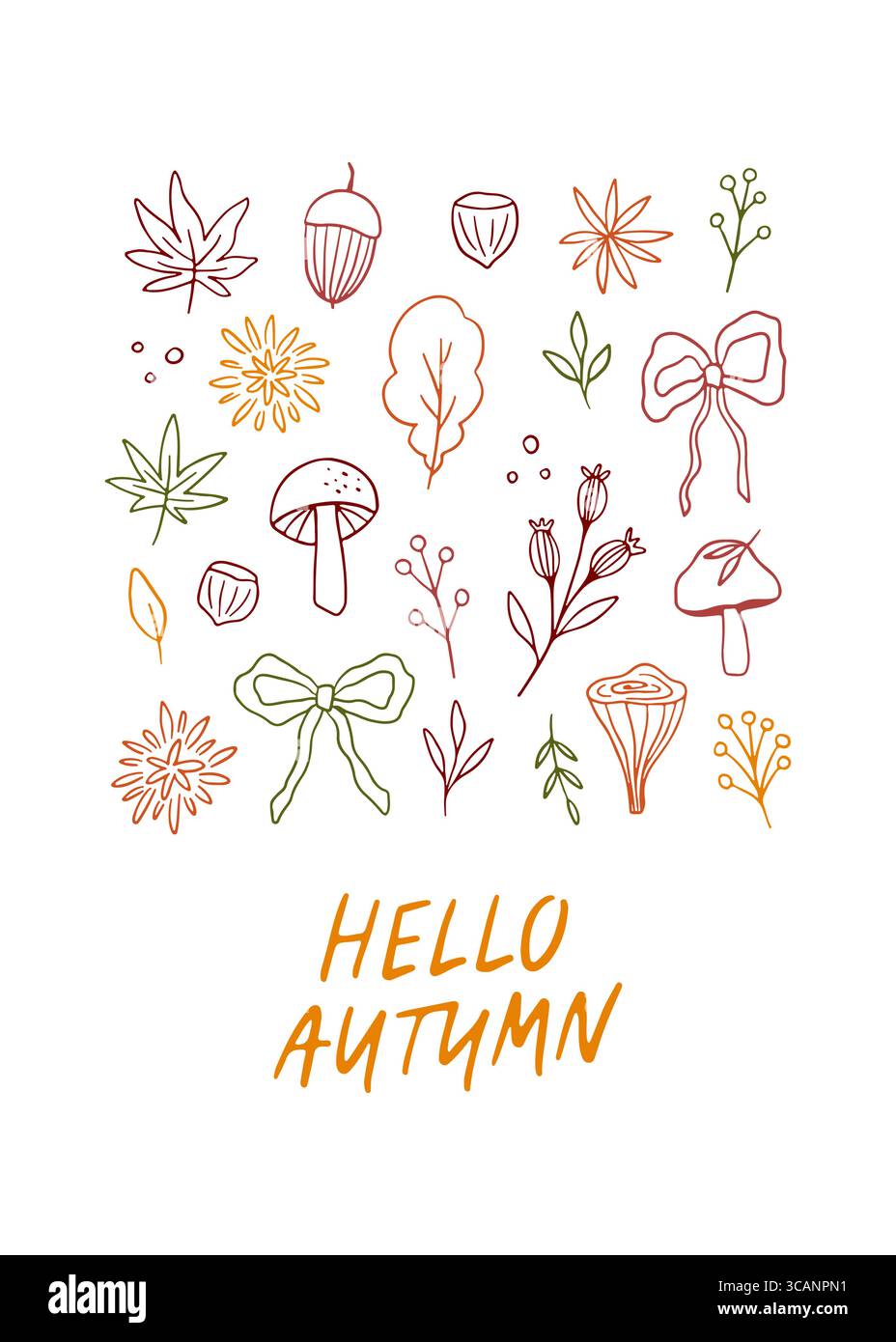 Hand drawing text fall hi-res stock photography and images - Alamy
